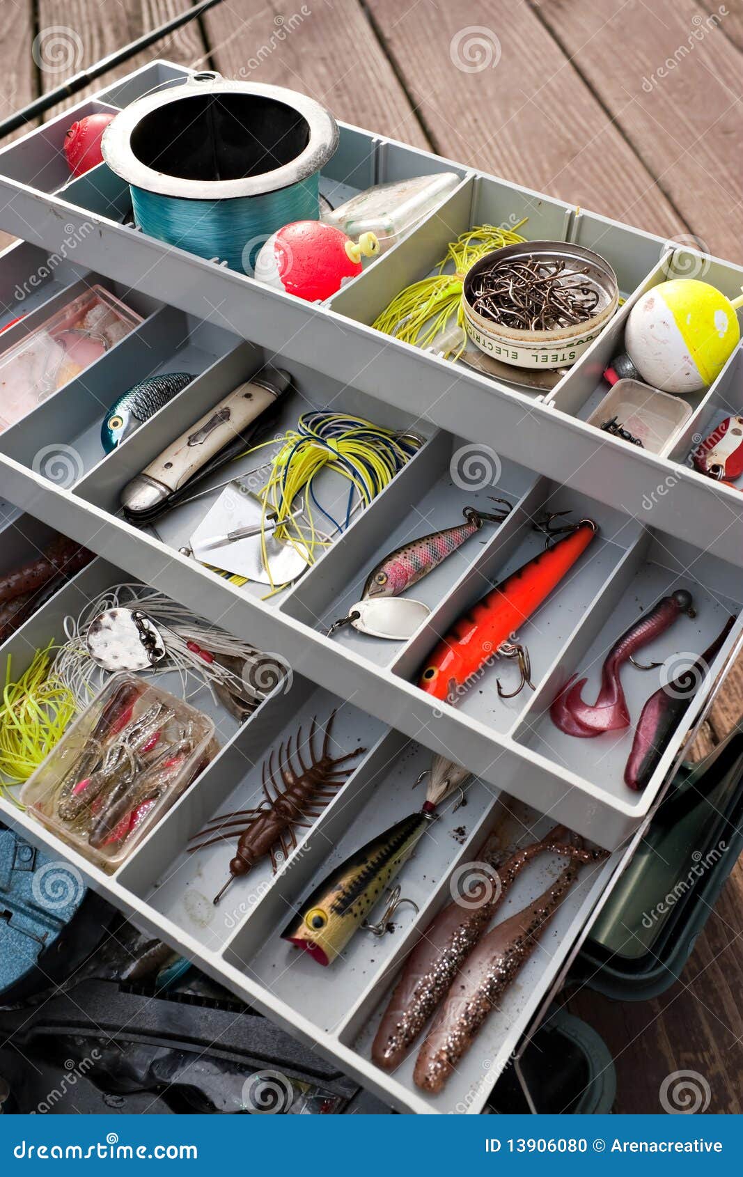 Fishing Tackle Box stock photo. Image of bass, fishing - 13906080