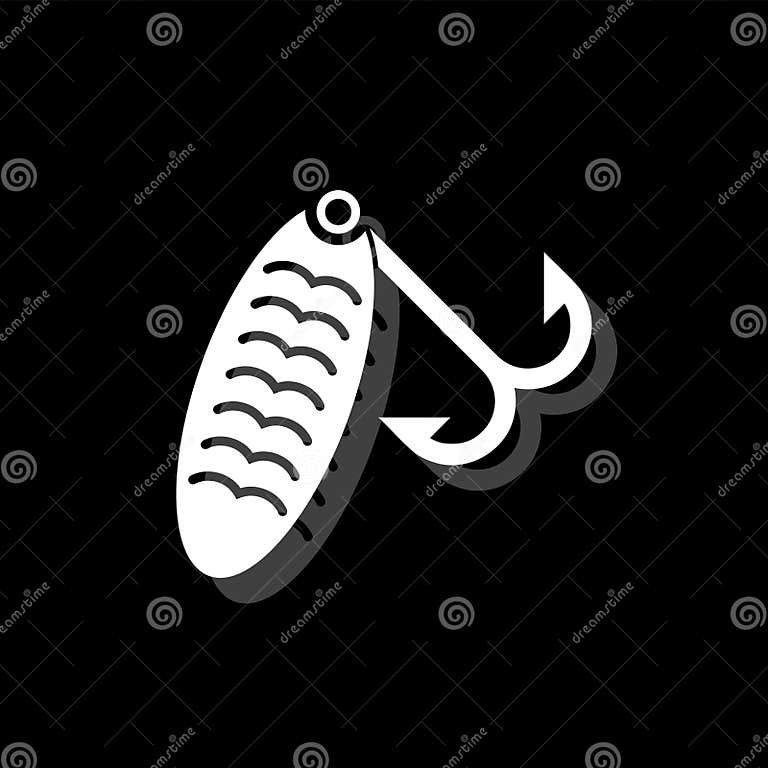 Fishing tackle icon flat stock illustration. Illustration of fishhook ...