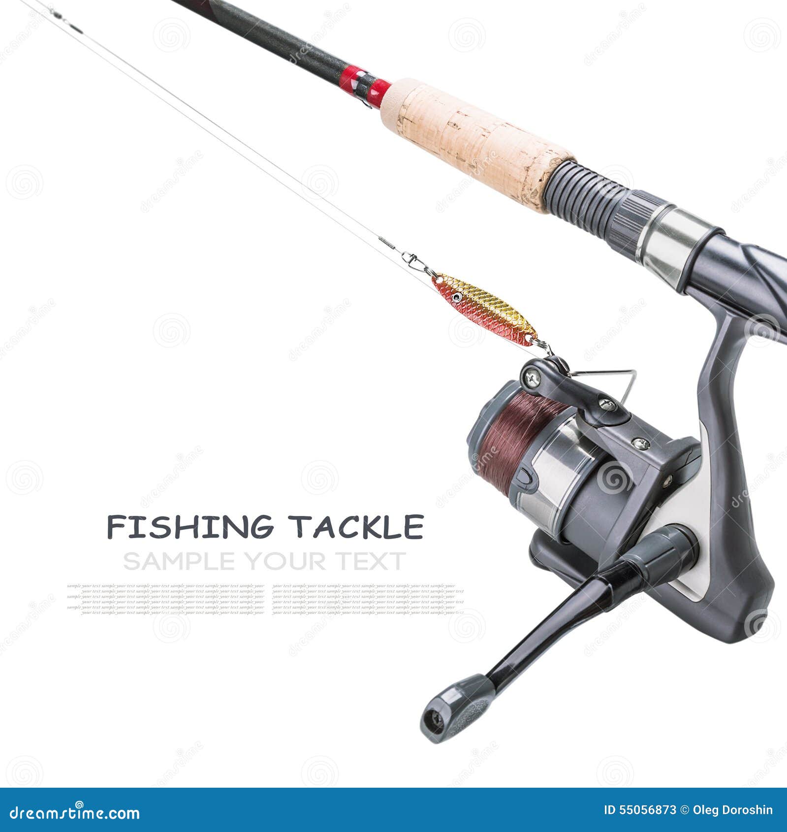 Fishing tackle isolated stock image. Image of pole, angling - 55056873