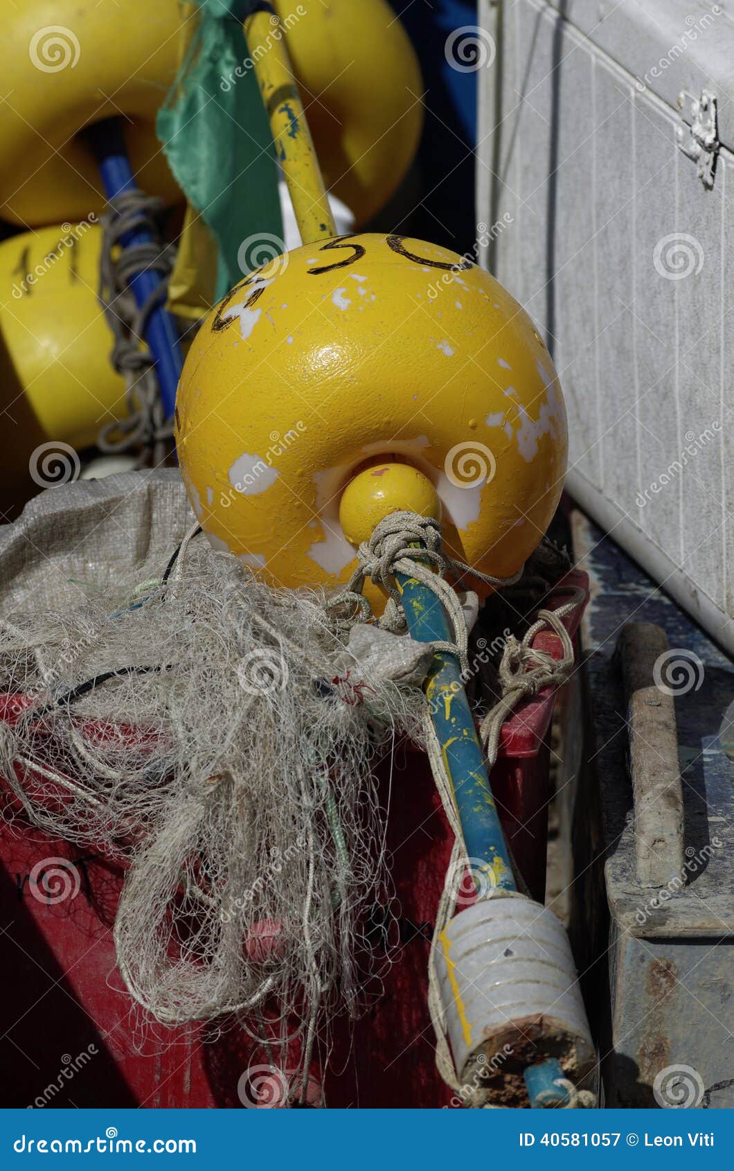 Fishing Tackle Nets Longliner Trawler Trammel Stock Image - Image of ...