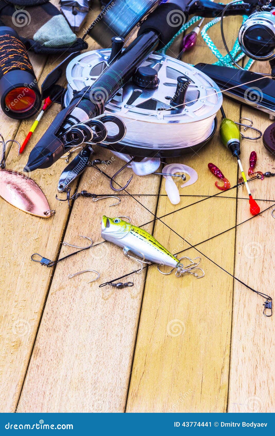 Fishing Tackle stock image. Image of leisure, fishing - 43774441