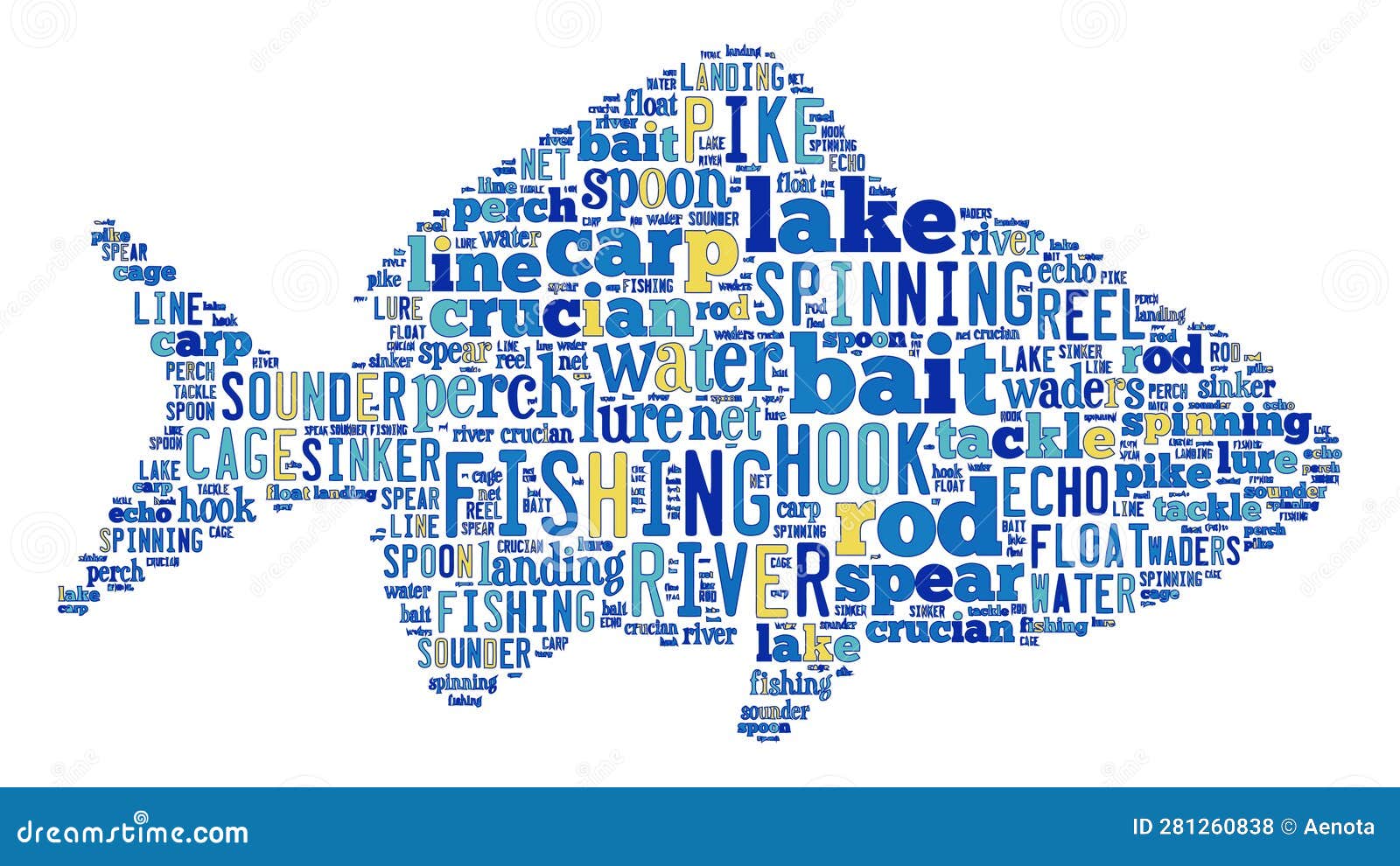 Fishing Tag Cloud - Vector Illustration Stock Vector - Illustration of ...