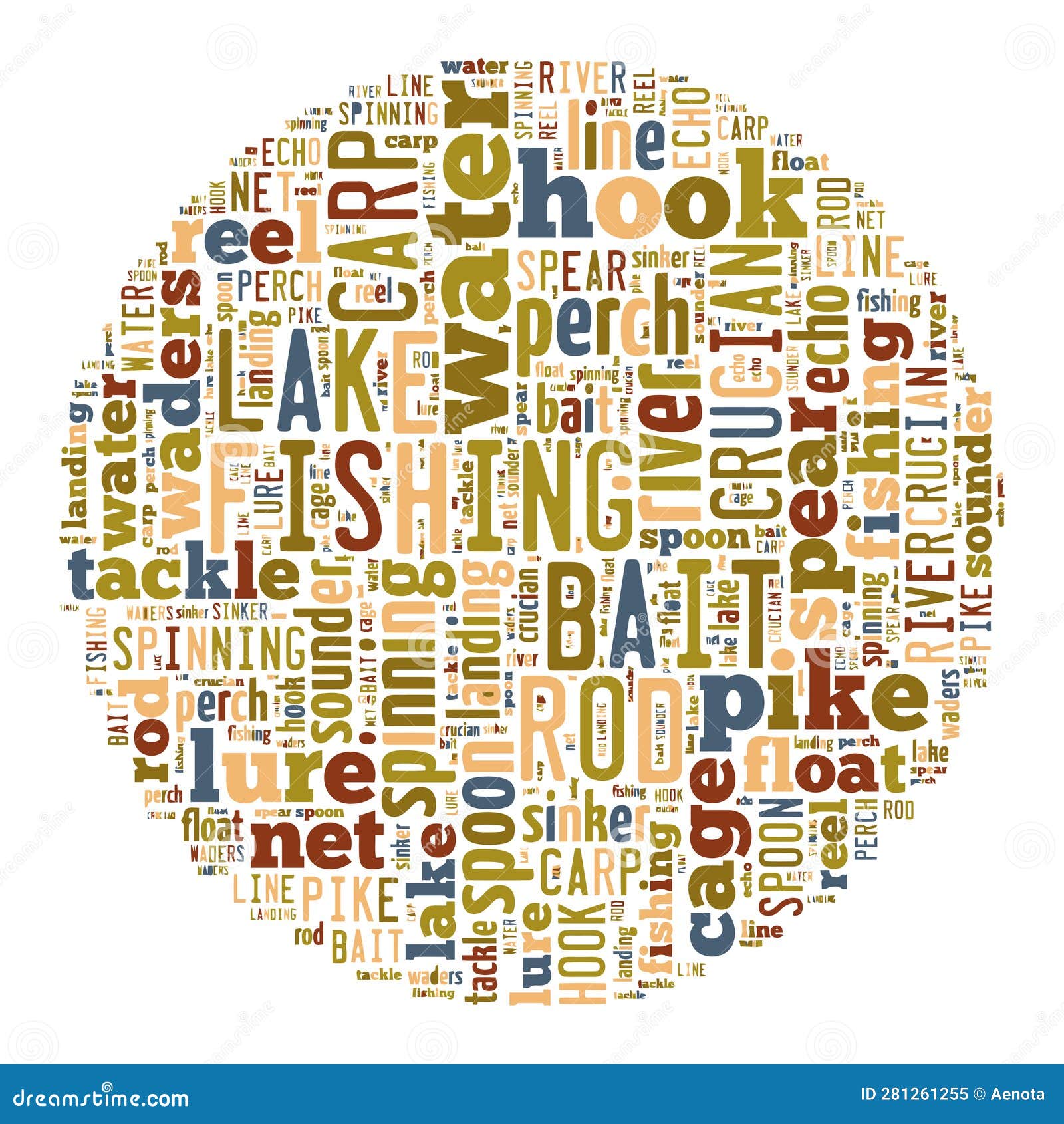 Fishing Tag Cloud - Vector Illustration Stock Vector - Illustration of ...