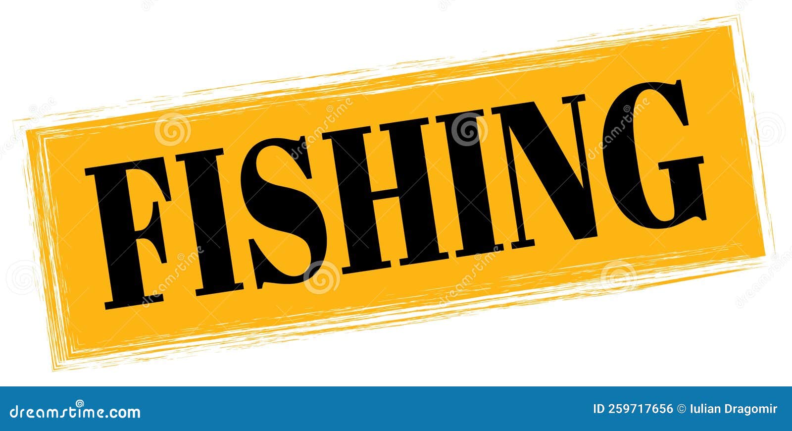 FISHING Text Written on Orange-black Stamp Sign Stock Illustration ...