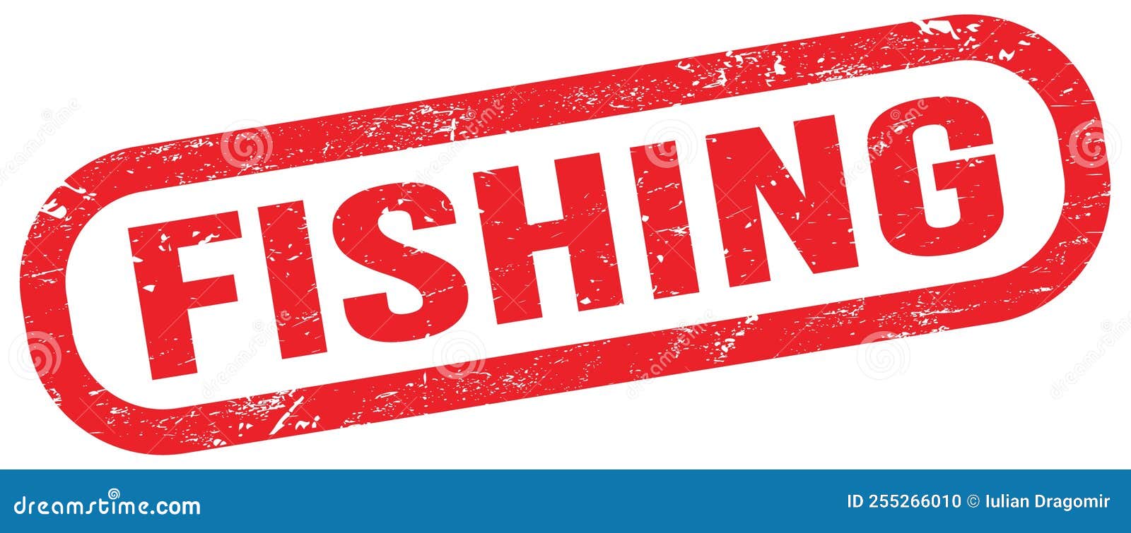 FISHING, Text Written on Red Stamp Sign Stock Illustration ...