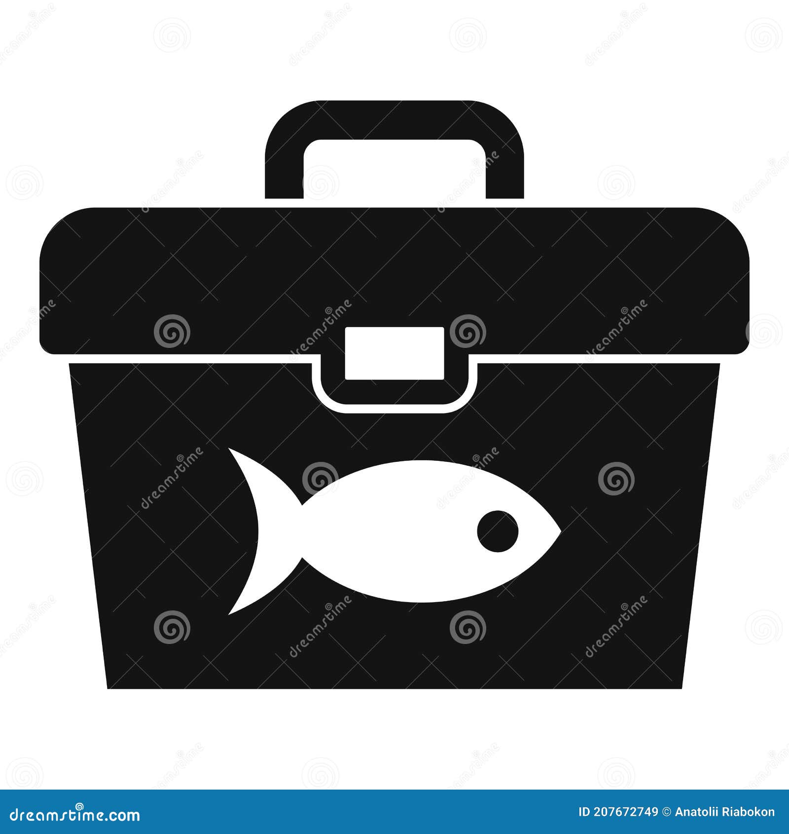 Fishing Tool Box Icon, Simple Style Stock Illustration - Illustration ...