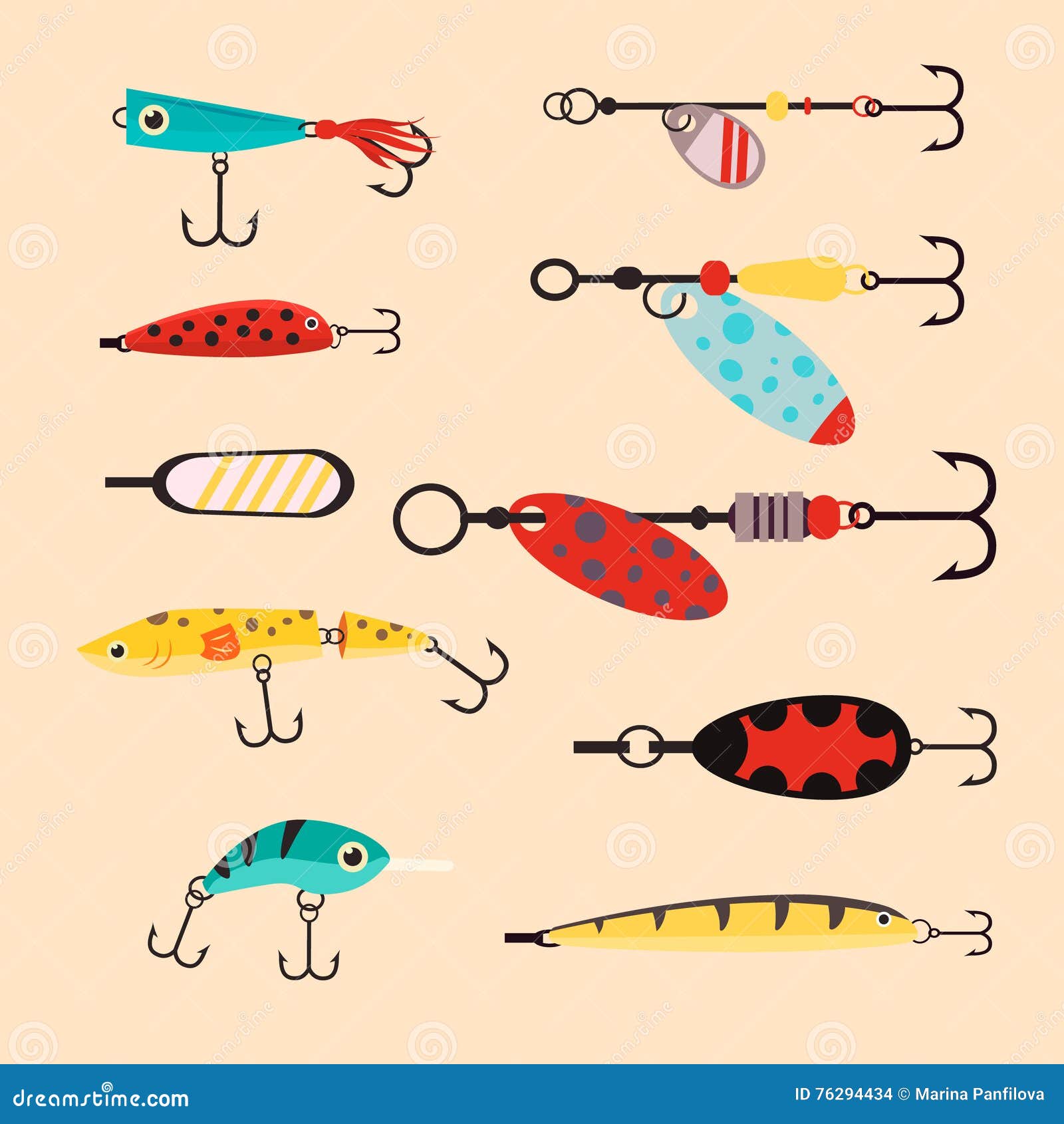 Lure Fishing Logo Cartoon Vector | CartoonDealer.com #221939309
