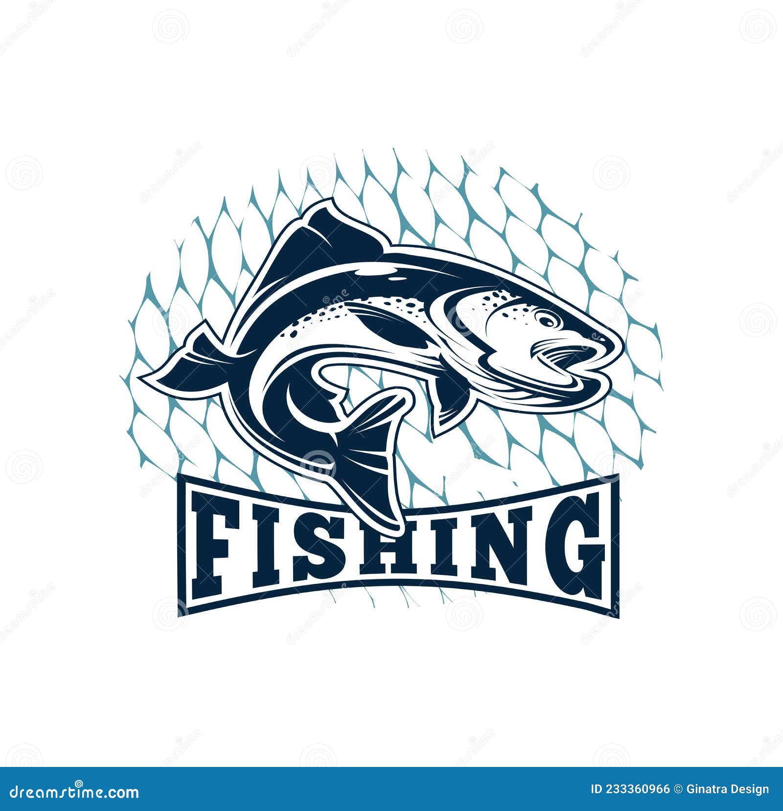 Fishing Tournament Emblem Template Vector Logo Stock Vector ...