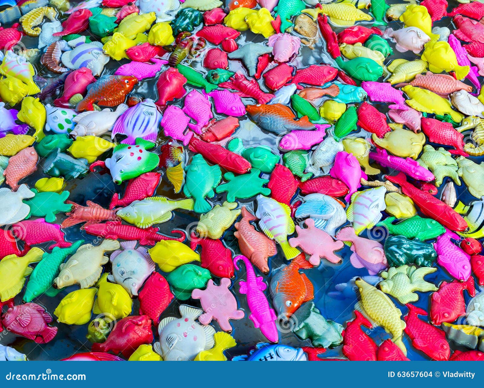 Fishing Toy Colour Plastic Fish Colour Stock Photo - Image of ...