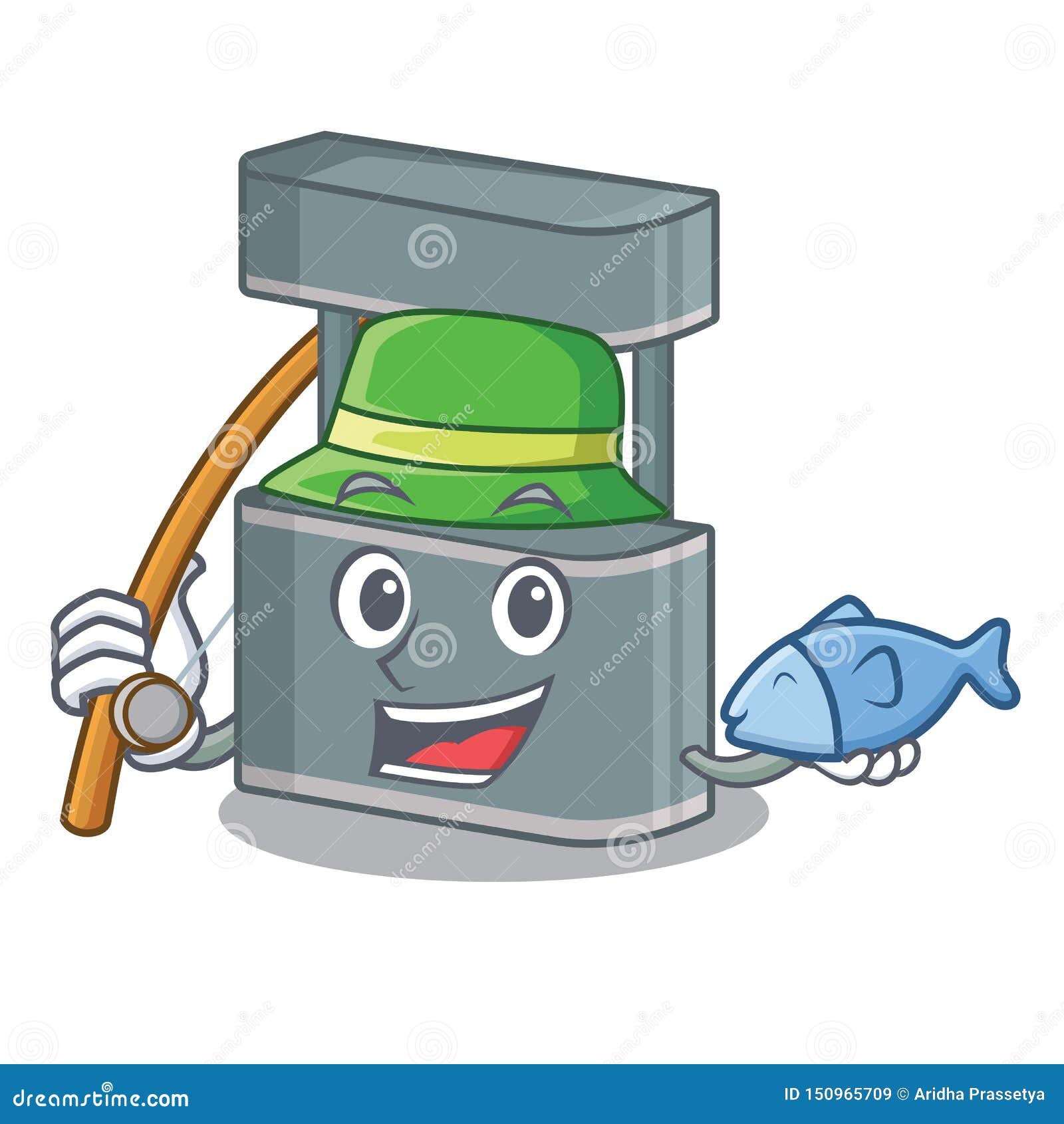 Fishing Trade Stand on the Cartoon Roadside Stock Vector - Illustration ...