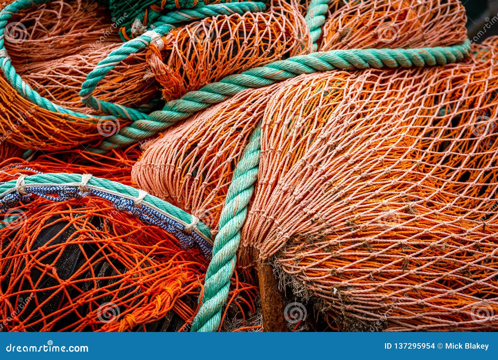 Fishing Trawler Nets and Rope Stock Photo - Image of industrial ...
