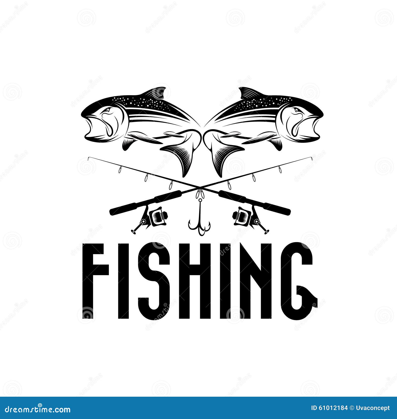 Fishing Vector Design Template Stock Vector - Illustration of pike ...