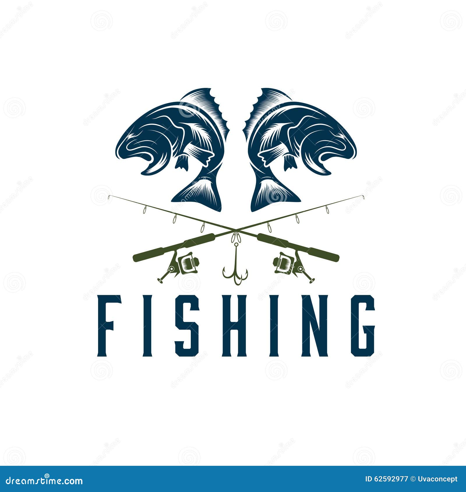 Fishing Vector Design Template Stock Vector - Illustration of ripple ...