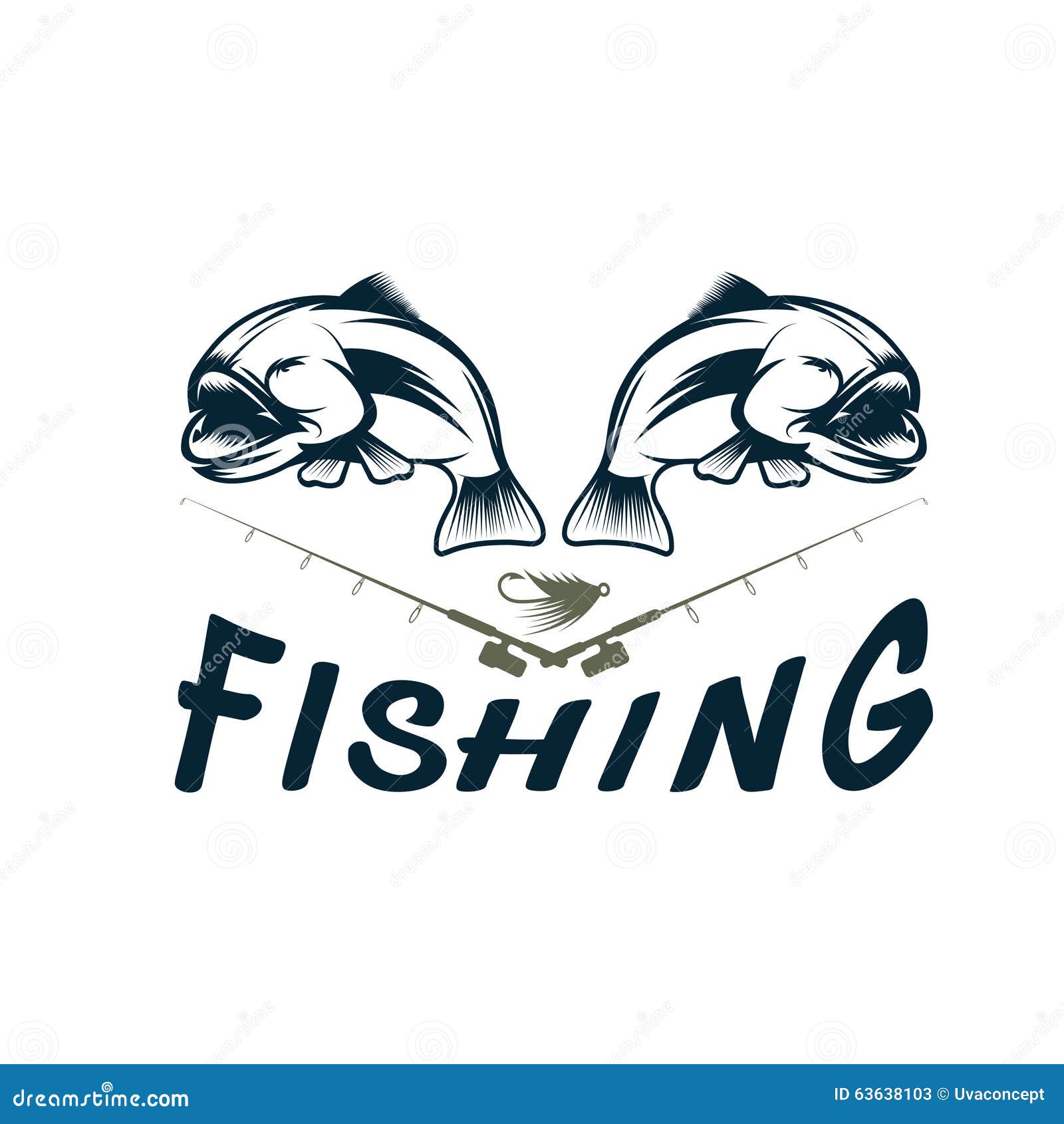 Fishing Vector Design Template Stock Vector - Illustration of predator ...