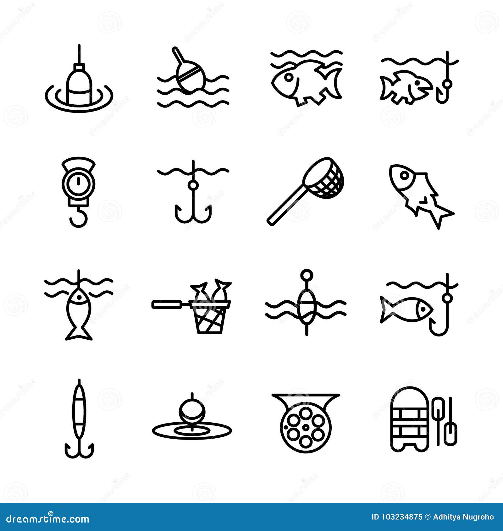 Fishing vector icon stock vector. Illustration of reel - 103234875