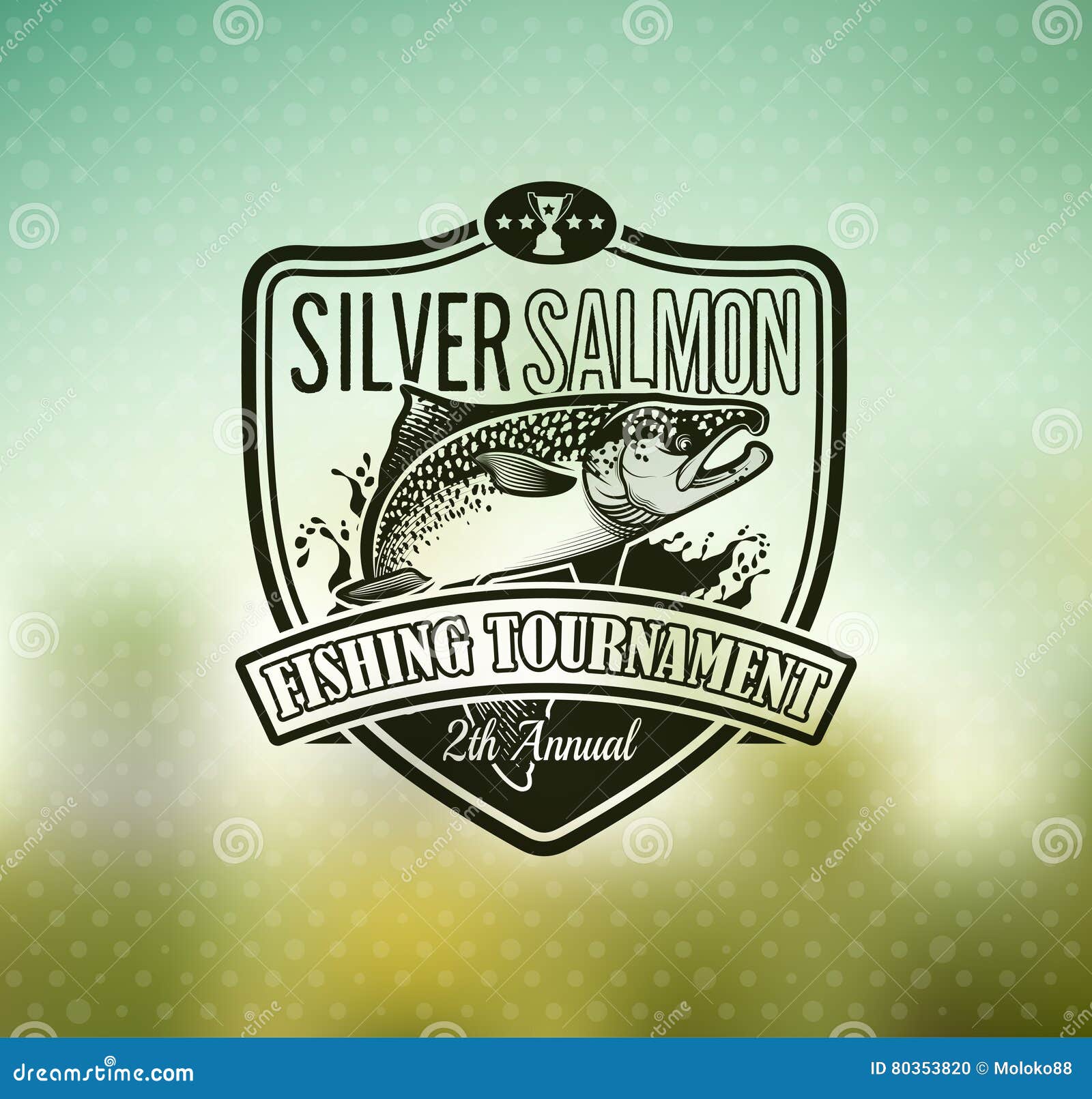 Fishing Vector Logo. Salmon Fish Icon. Stock Vector - Illustration of ...
