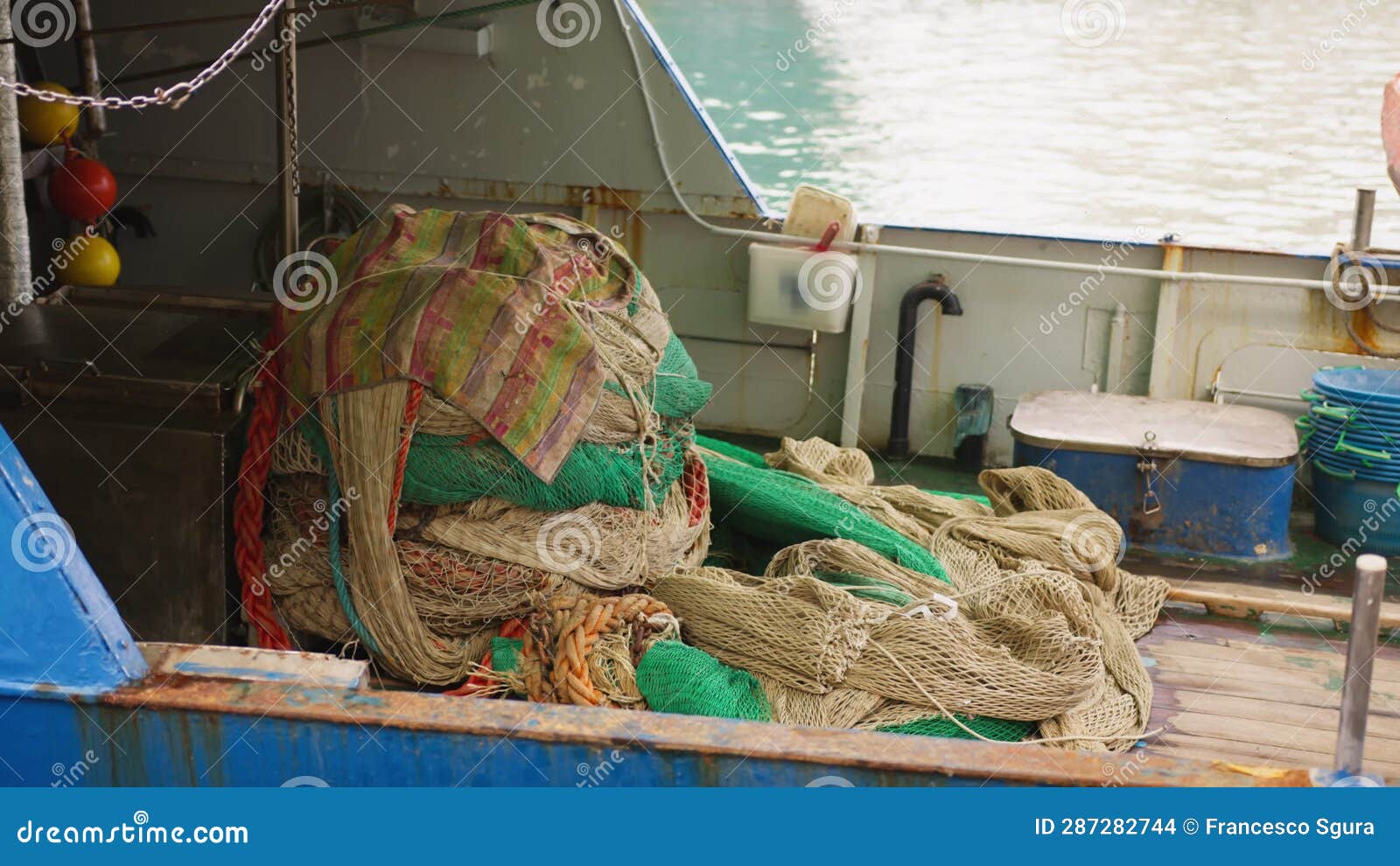 Fishing Vessel with Nets on Board Stock Footage - Video of fishing ...