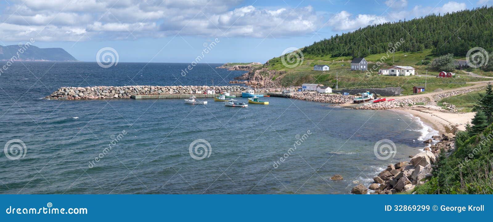 Fishing Village Panorama stock image. Image of panorama - 32869299