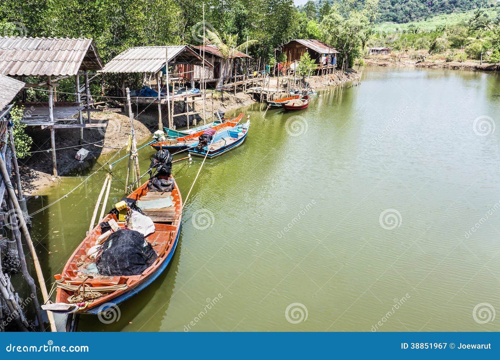 Fishing villages stock image. Image of water, life, asia - 38851967