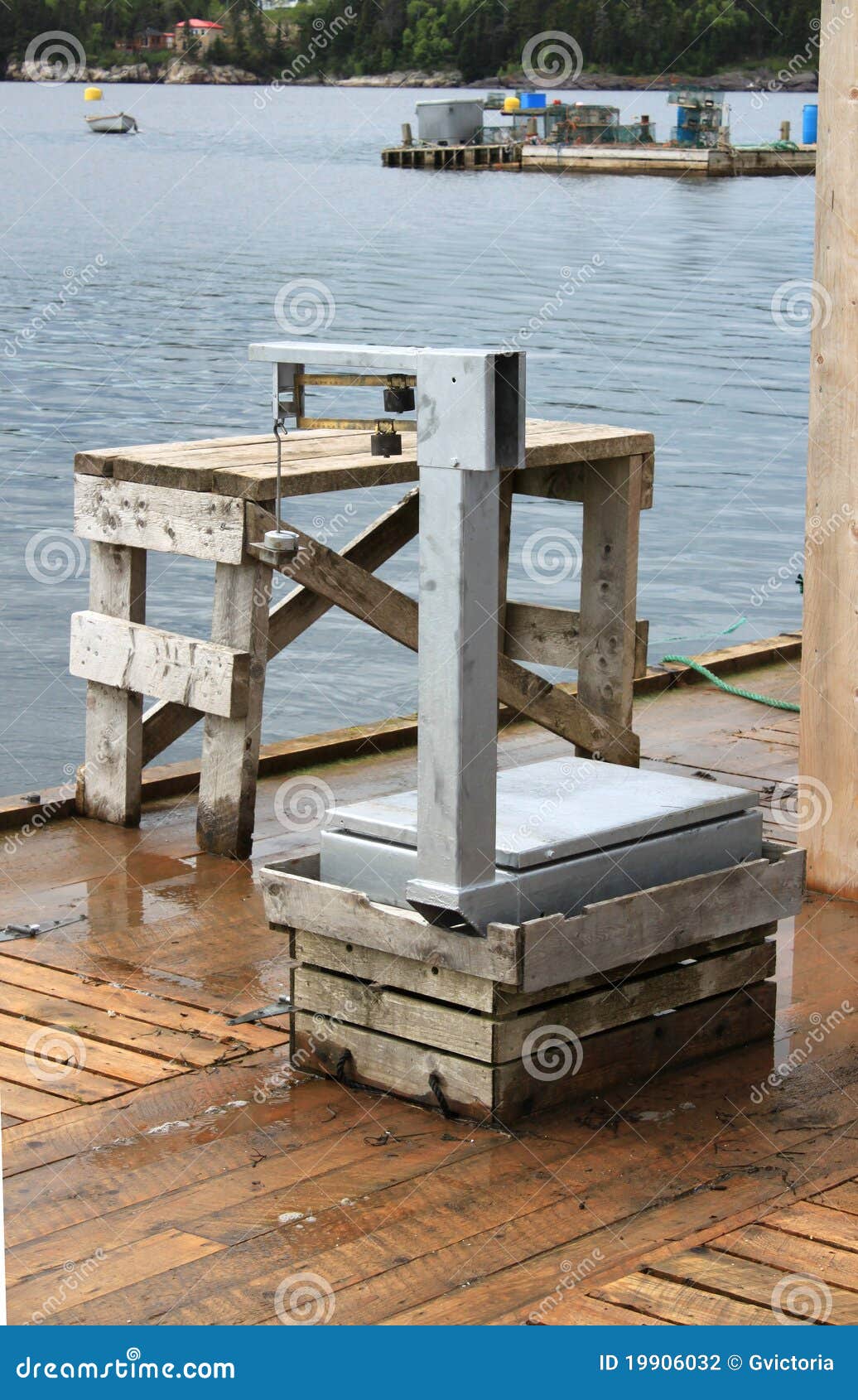 Fishing Weighing Scale on Pier Stock Photo - Image of canada, maritimes ...