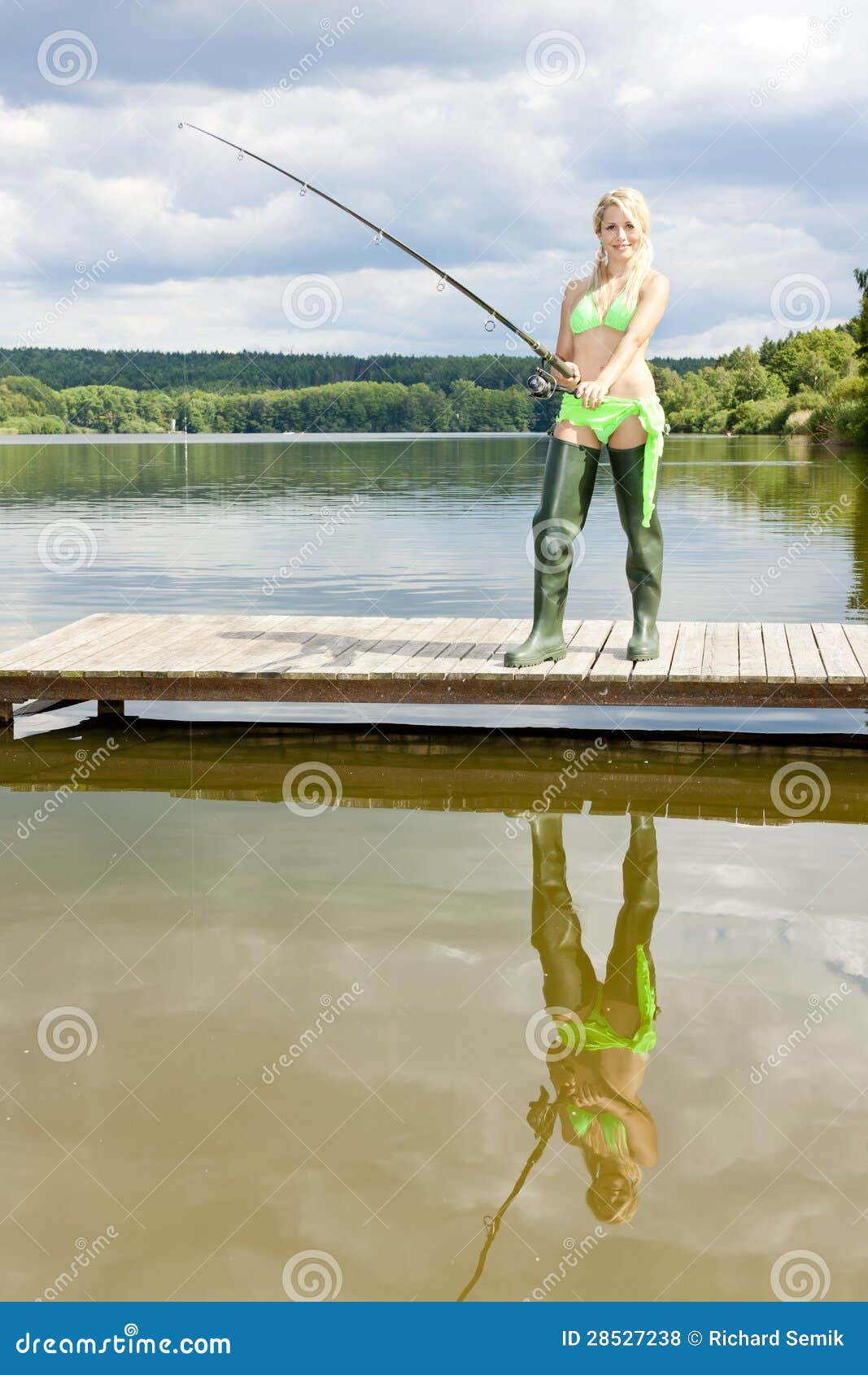 Fishing woman stock photo. Image of holidays, holding - 28527238