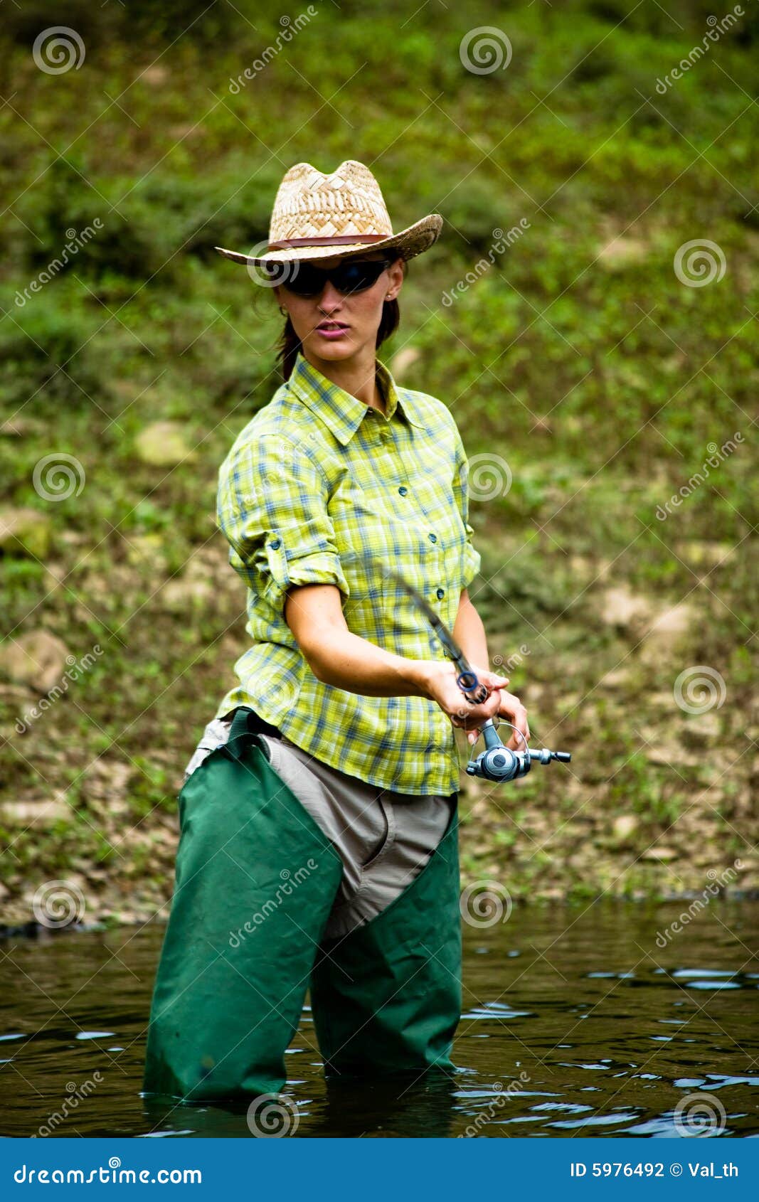 Fishing for woman 3 stock photo. Image of nature, water - 5976492