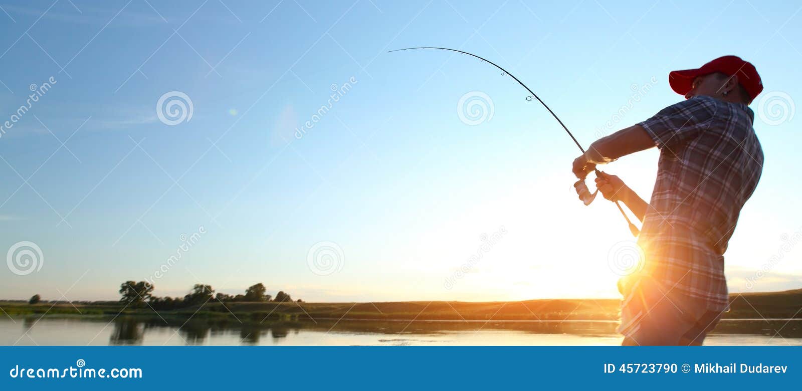 Fishing stock photo. Image of landscape, hobby, standing - 45723790