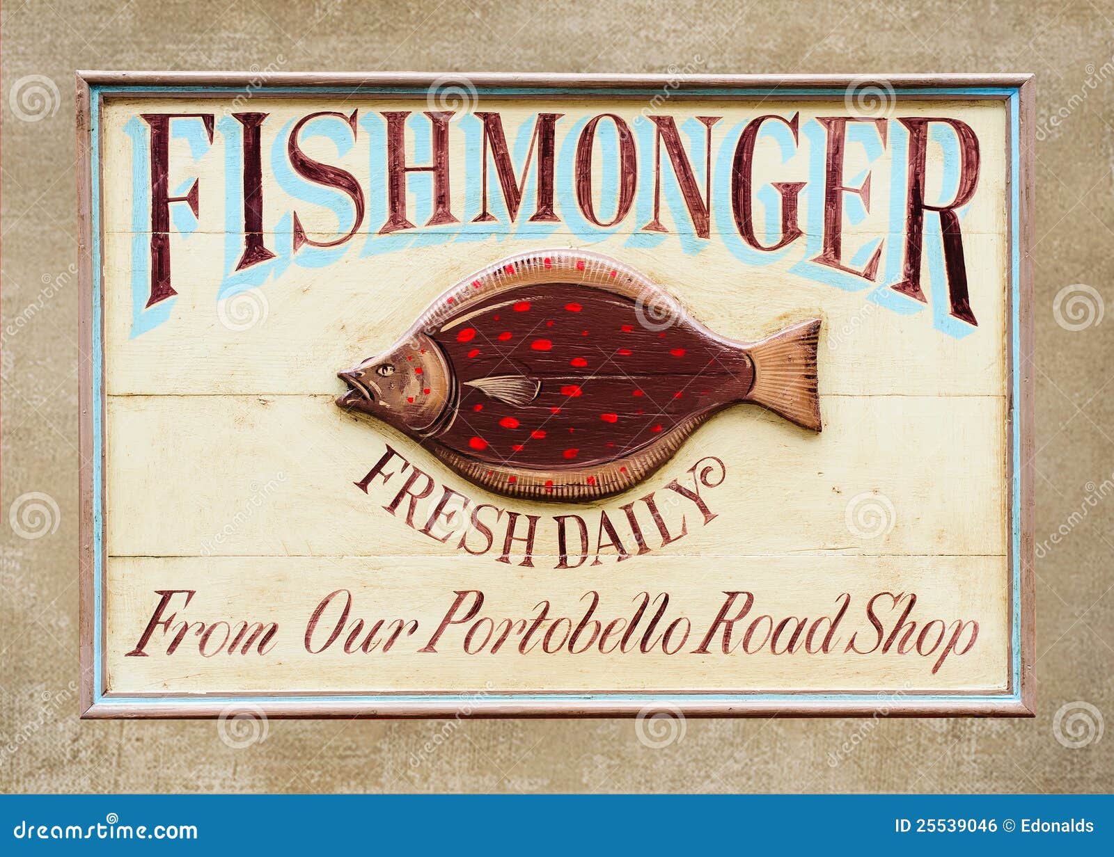 Fishmonger Sign stock photo. Image of colourful, ornate - 25539046