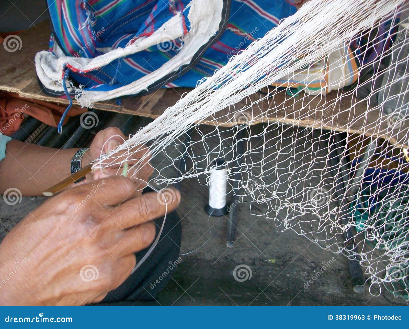 Fishnet stock image. Image of closeup, seafood, rope - 38319963