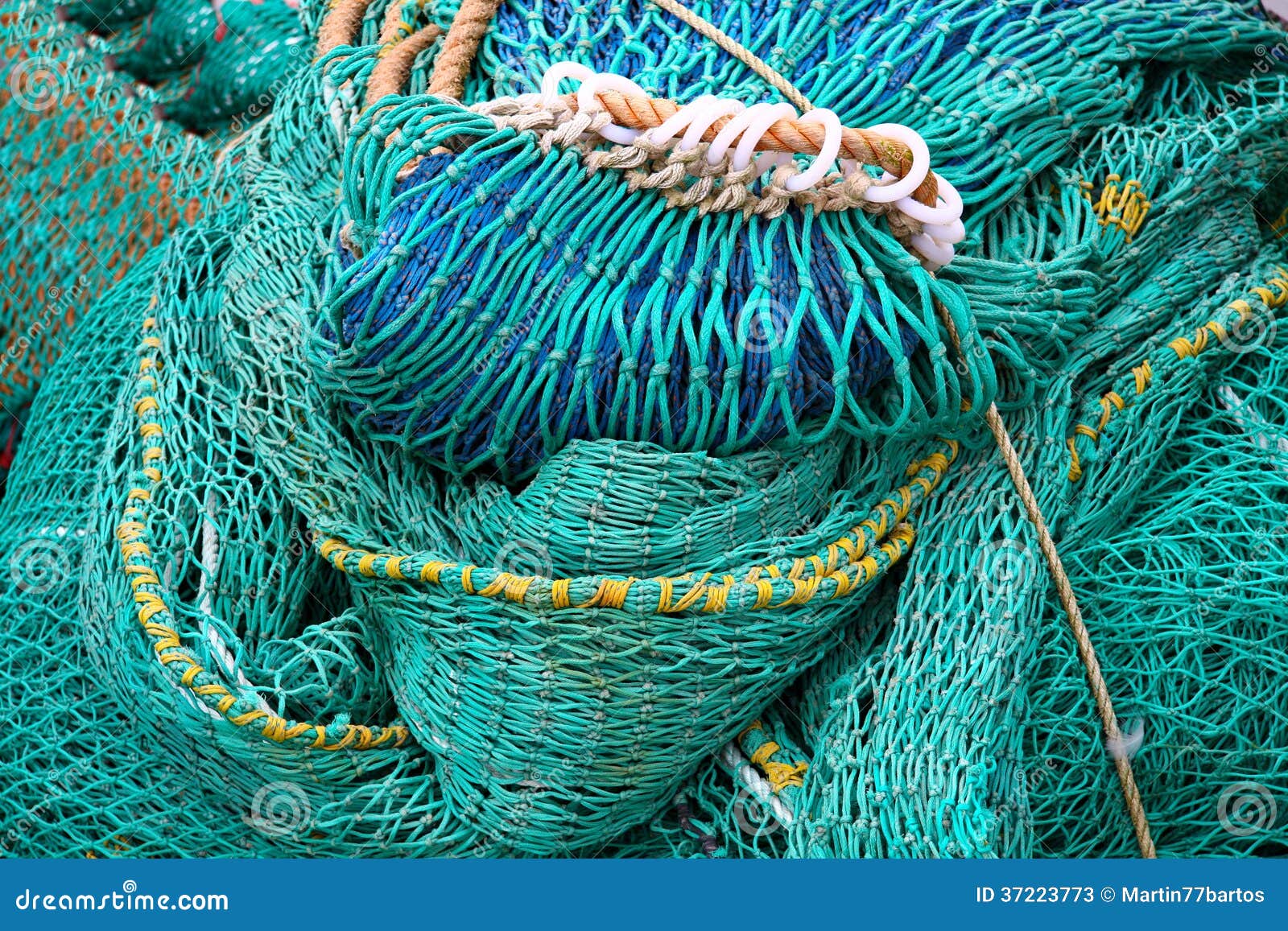 Fishnet stock image. Image of marine, fishing, green - 37223773
