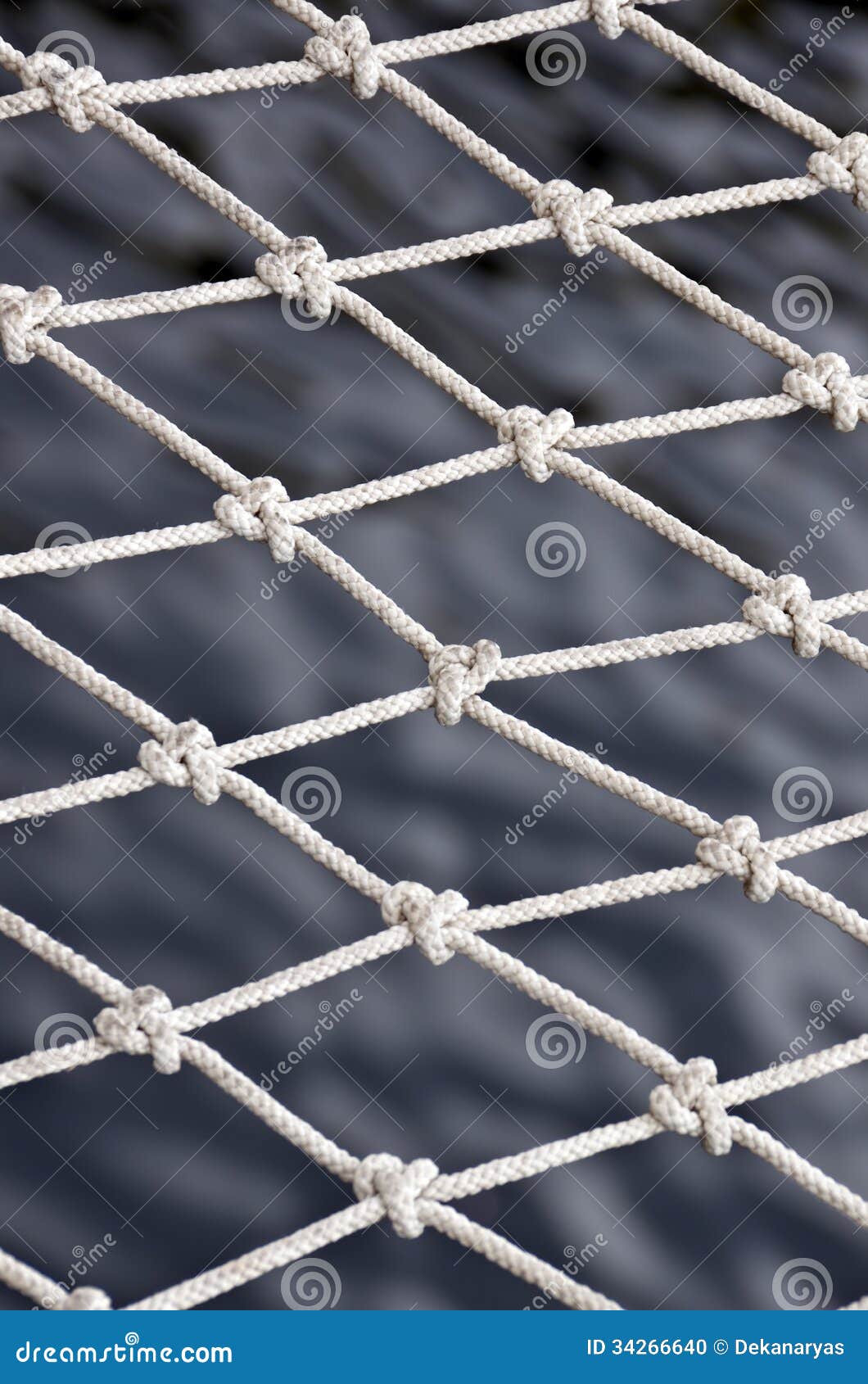 Fishnet on sea background. stock photo. Image of abstract - 34266640