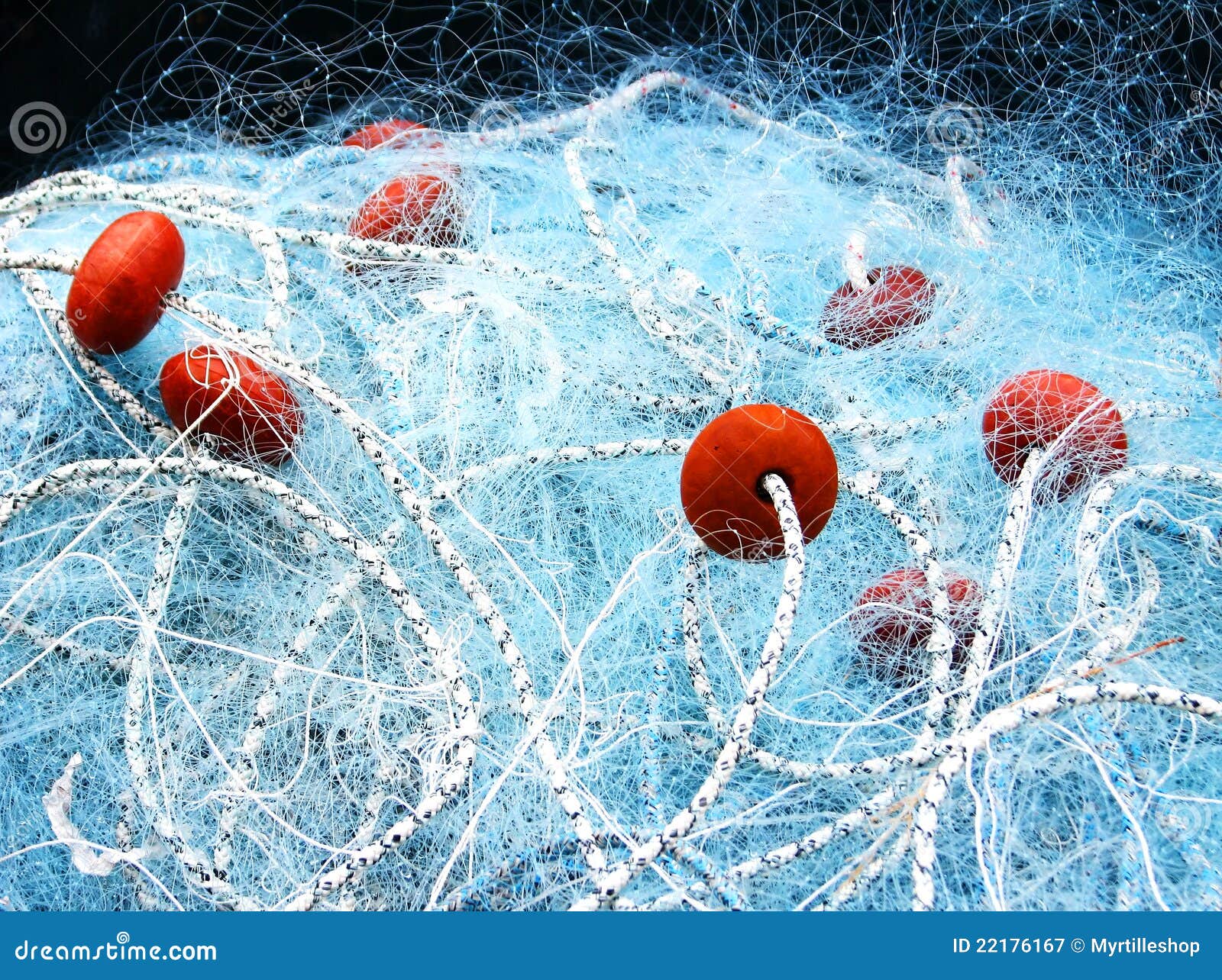 Fishnets stock image. Image of color, equipment, life - 22176167