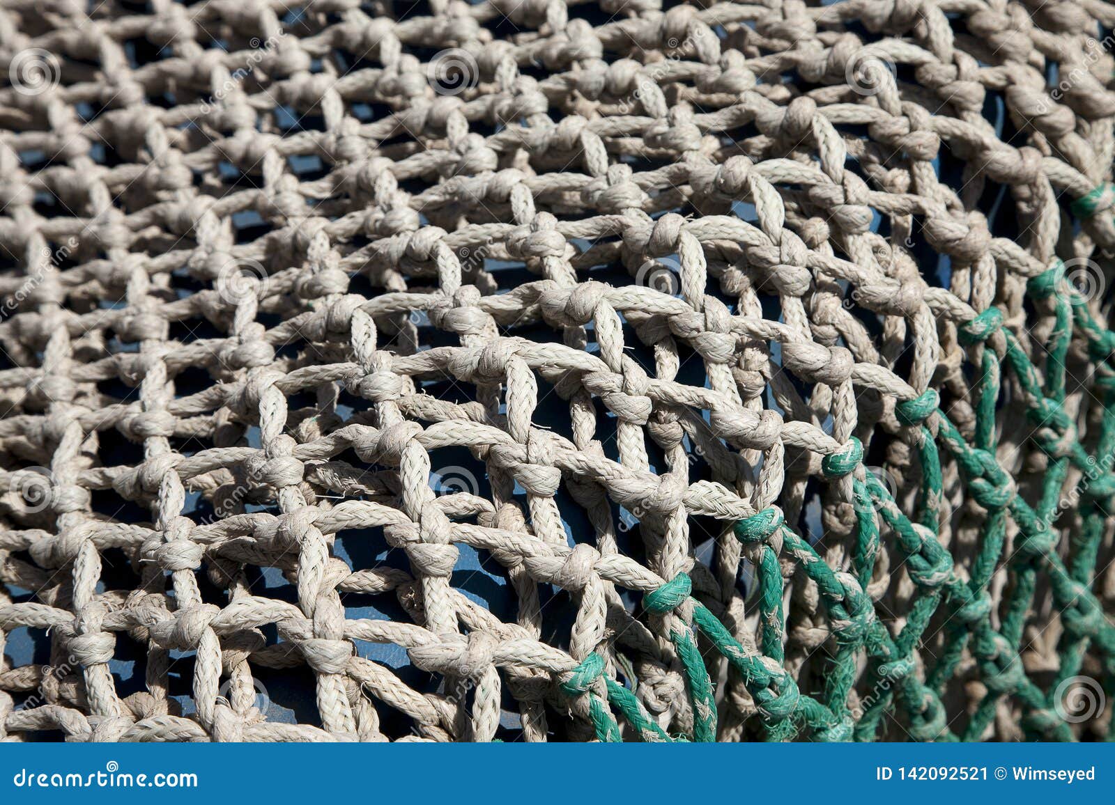 Fishnets drying on a boat stock image. Image of backgroud - 142092521