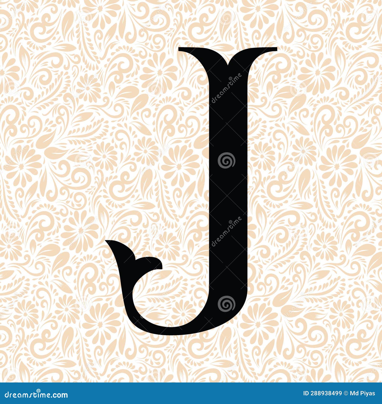 Fishtail Alphabet J , Black Alphabet Vector, Alphabet Vector Stock ...