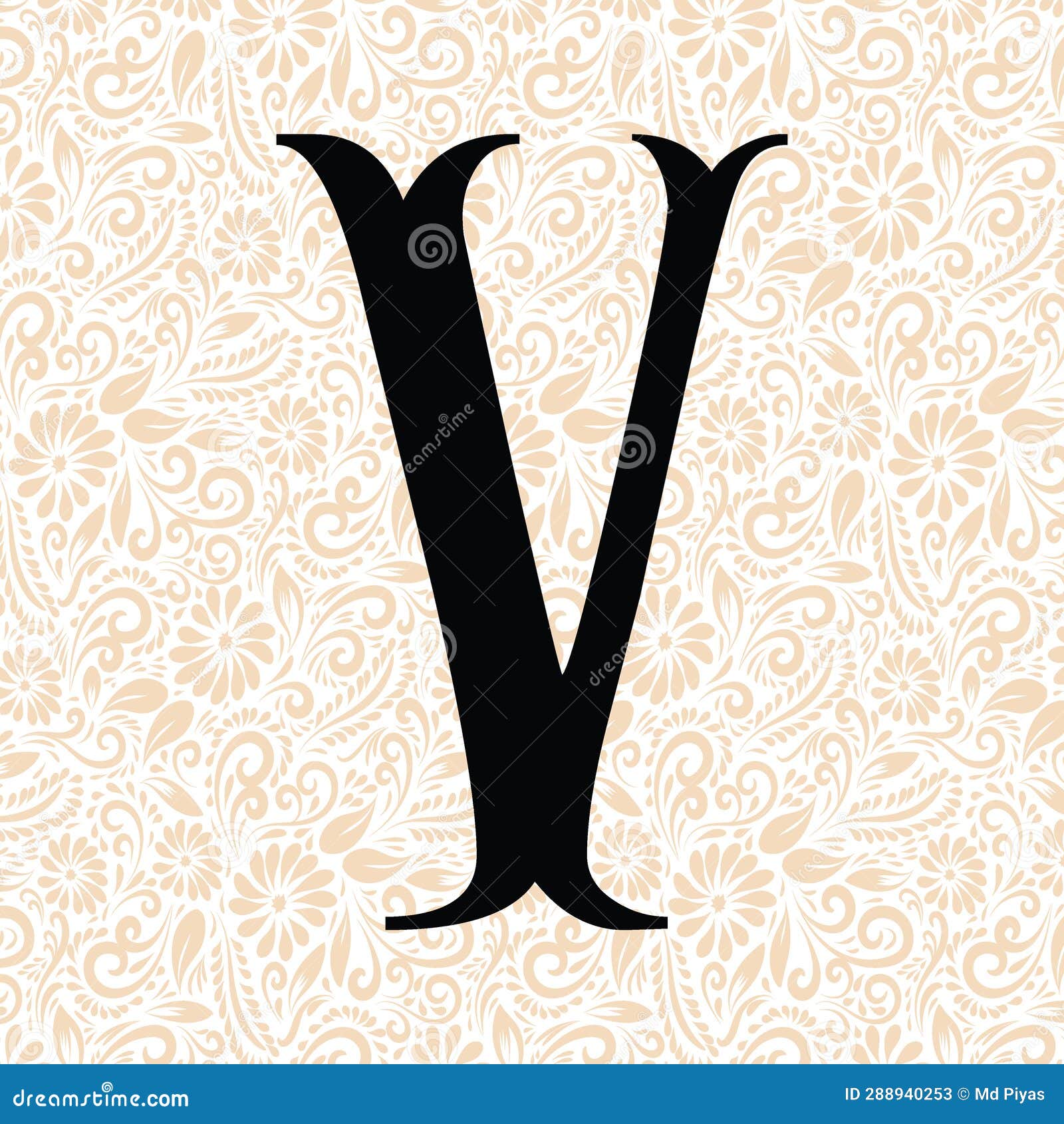 Fishtail Alphabet V , Black Alphabet Vector, Alphabet Vector ...
