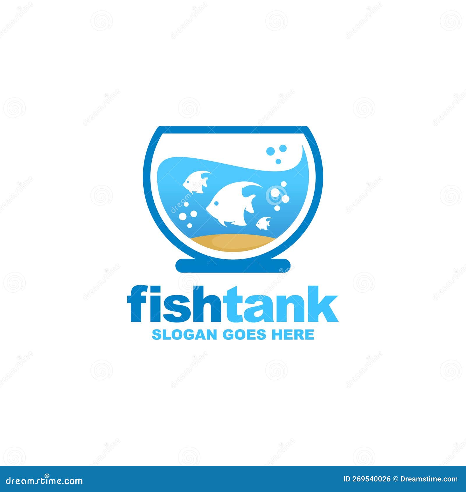 Fish tank logo design stock vector. Illustration of tank - 269540026
