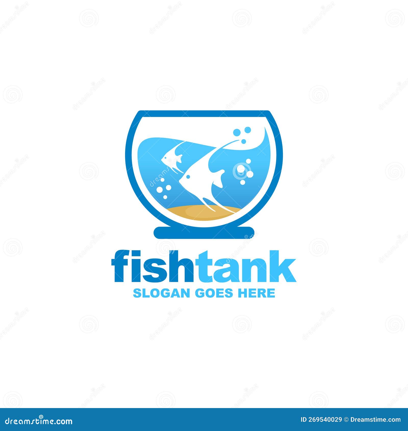 Fish tank logo design stock vector. Illustration of fish - 269540029