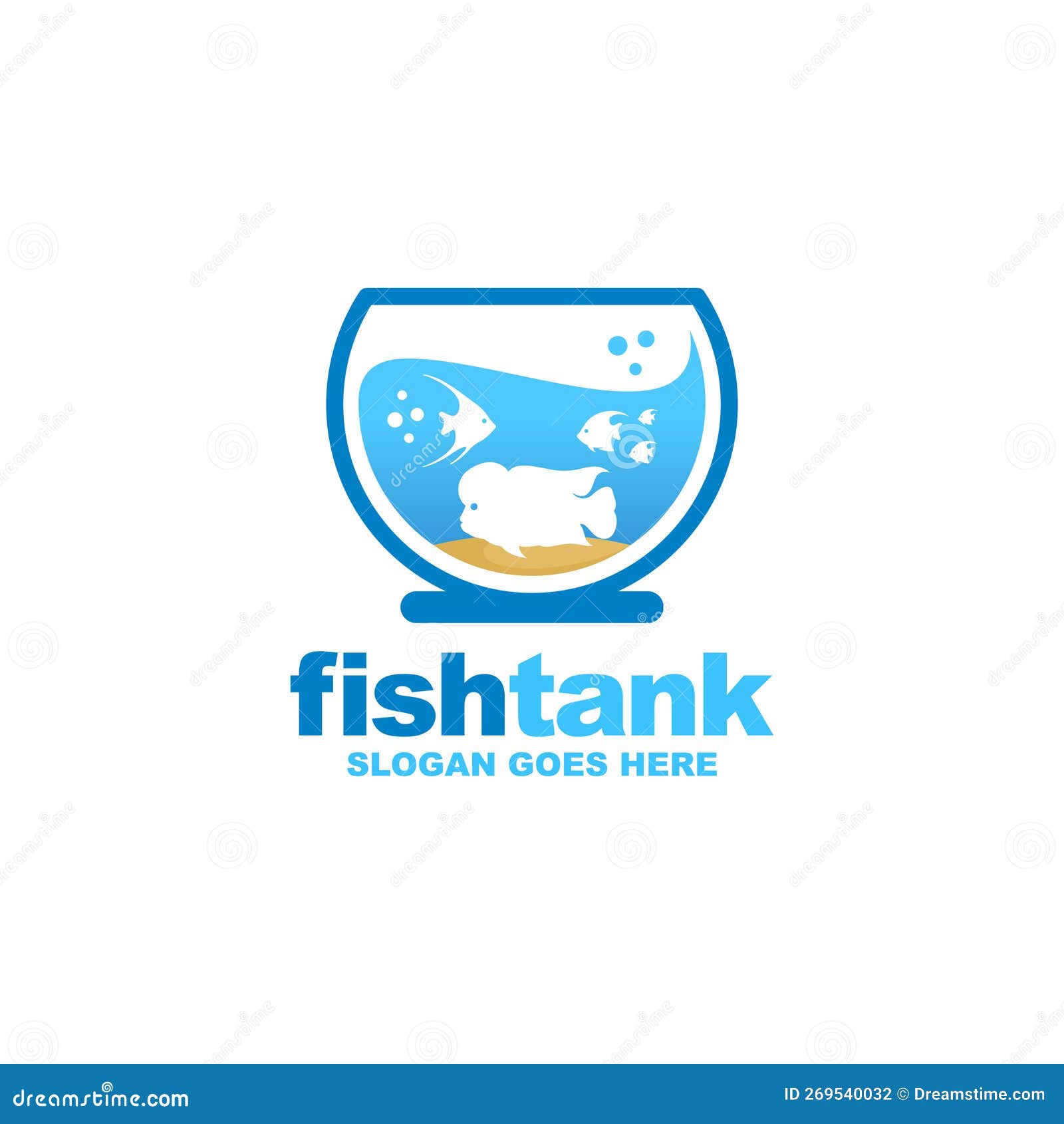 Fish tank logo design stock vector. Illustration of fish - 269540032