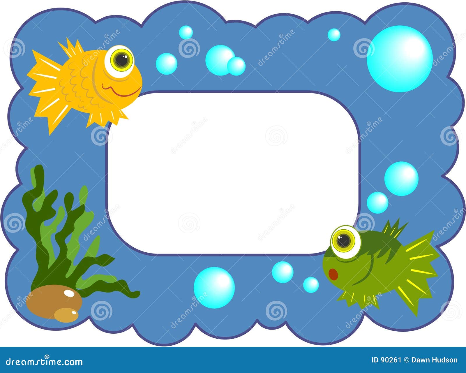 Fishy Frame stock illustration. Illustration of animals - 90261