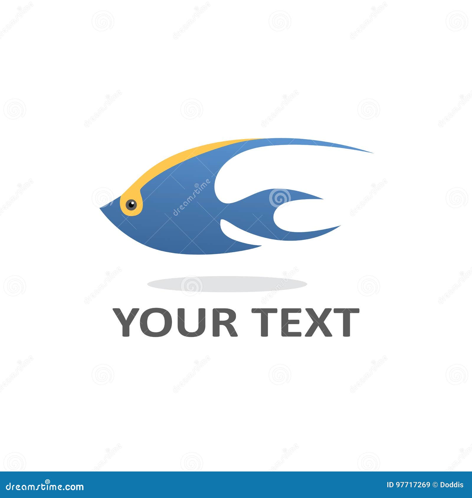 Fisk Logo Template Vector Design Vektor Illustrationer - Illustration ...