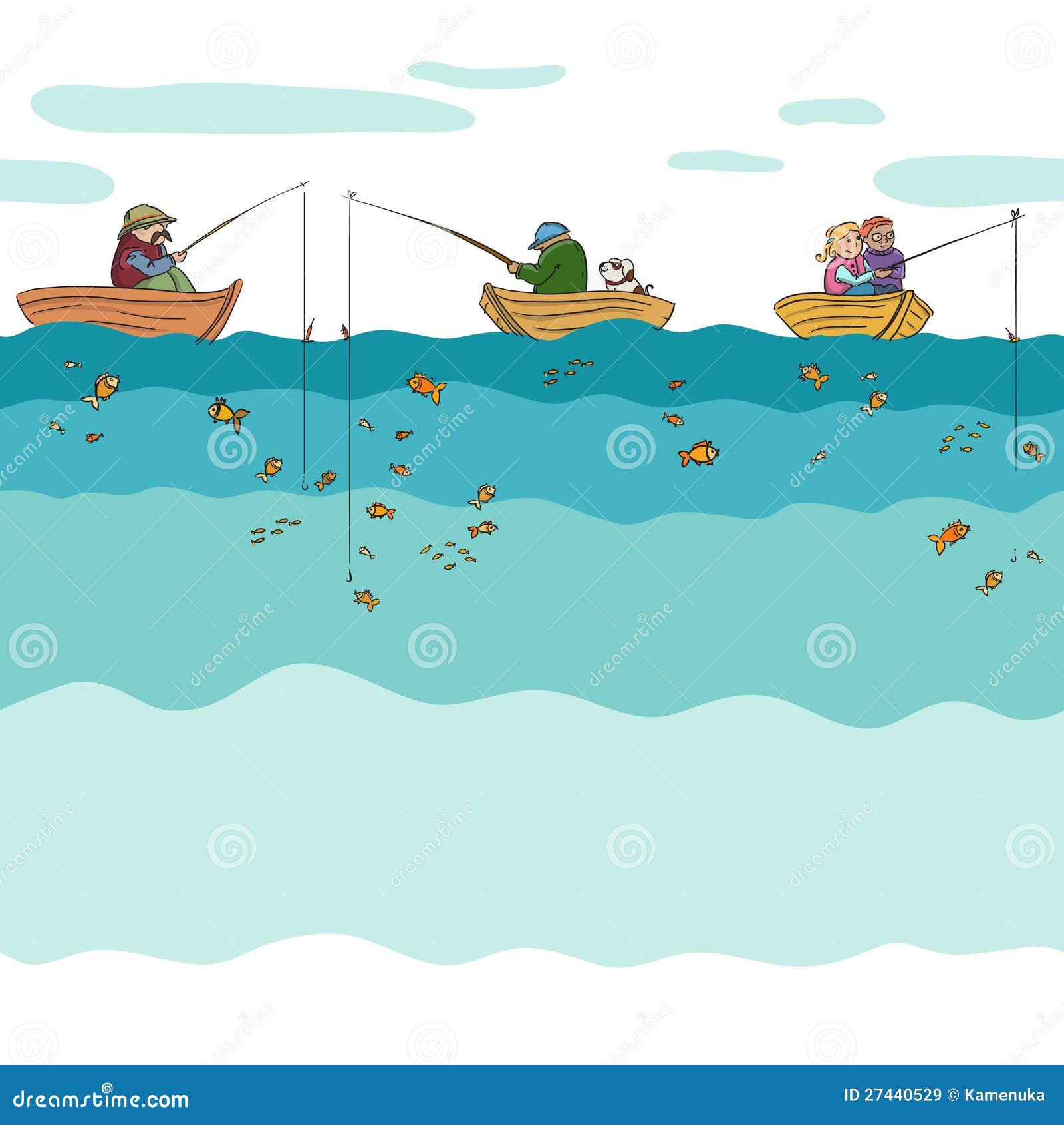 Fiska seamless bakgrund vektor illustrationer. Illustration av bakgrund ...