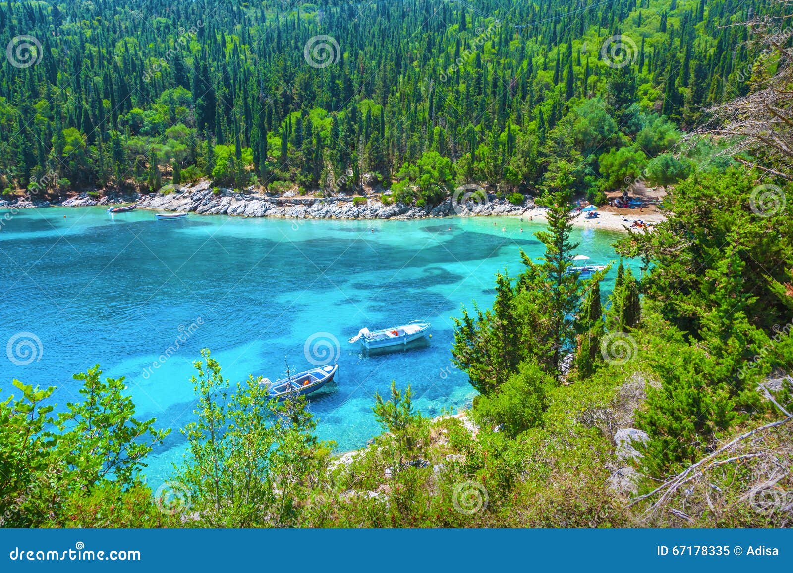 Fiskardo beach stock image. Image of coastline, fiscardo - 67178335