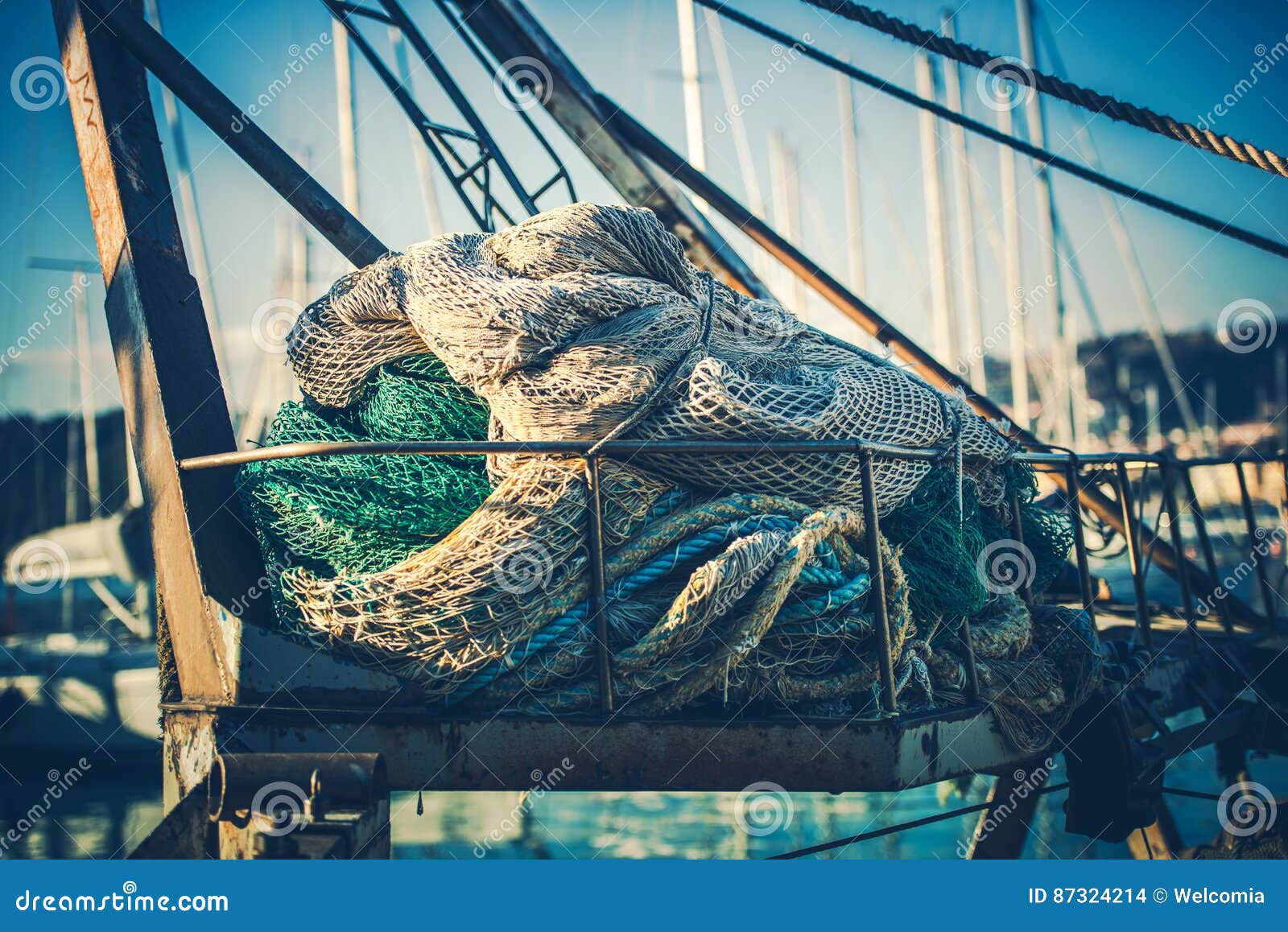 Fiskare Fishing Nets arkivfoto. Bild av fisk, skyttel - 87324214