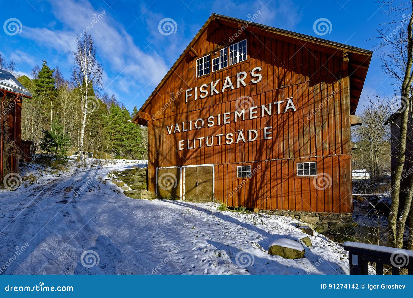 Fiskars by I Raseborg, Finland Redaktionell Arkivbild - Bild av landmärke, europa: 91274142