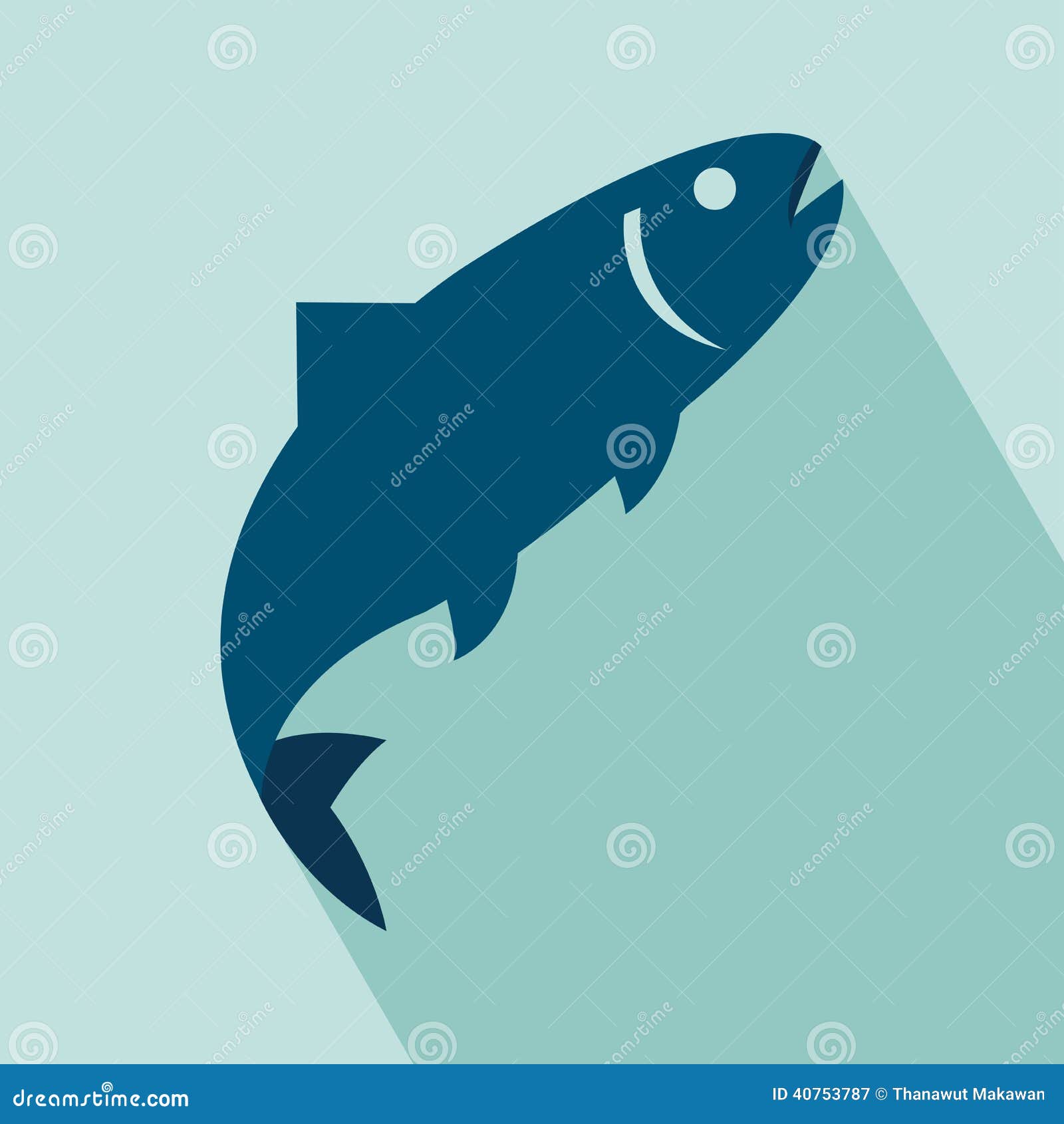 Fisksymbol vektor illustrationer. Illustration av akvat - 40753787