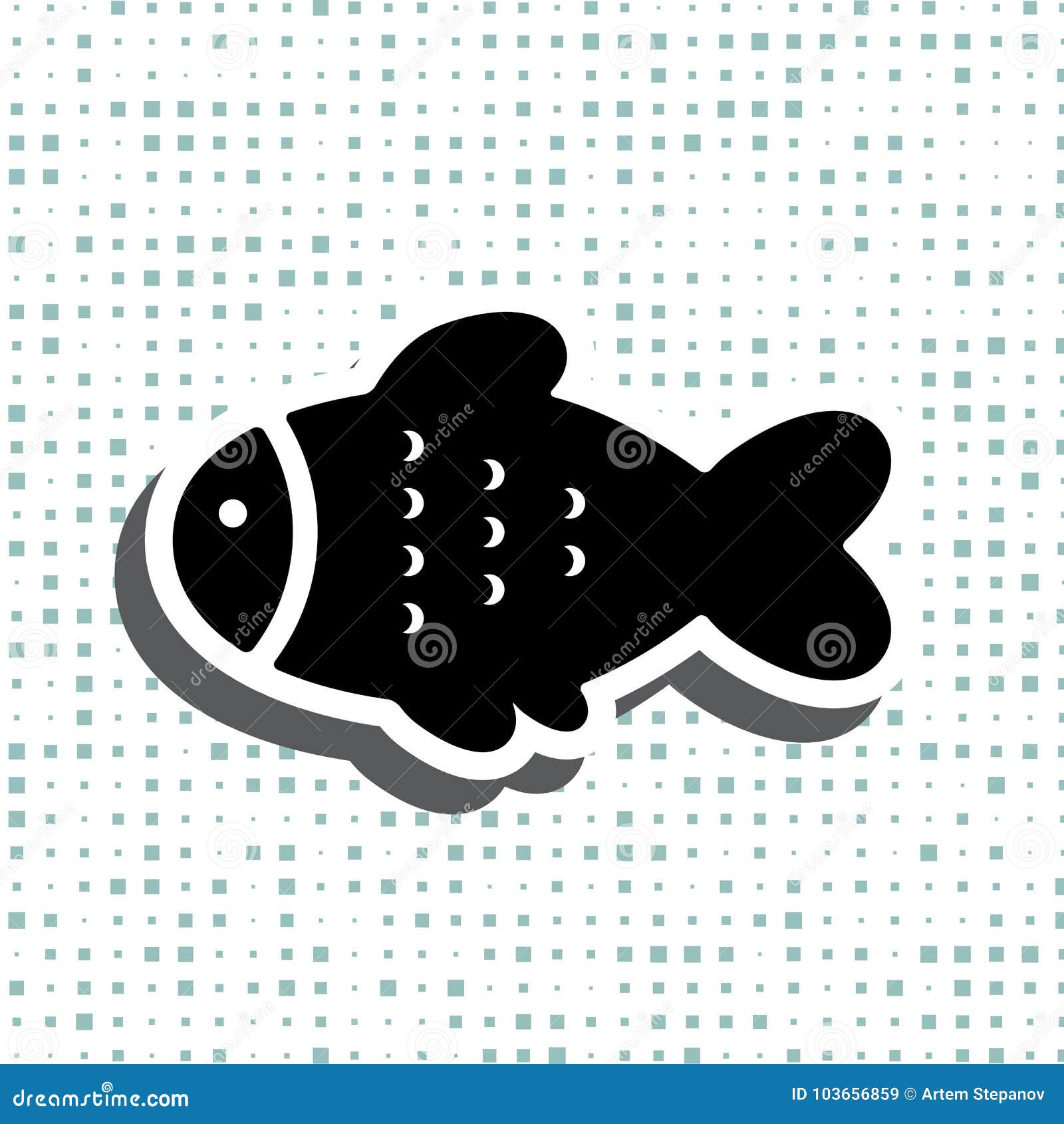 Fisksymbol eller logo vektor illustrationer. Illustration av liten ...