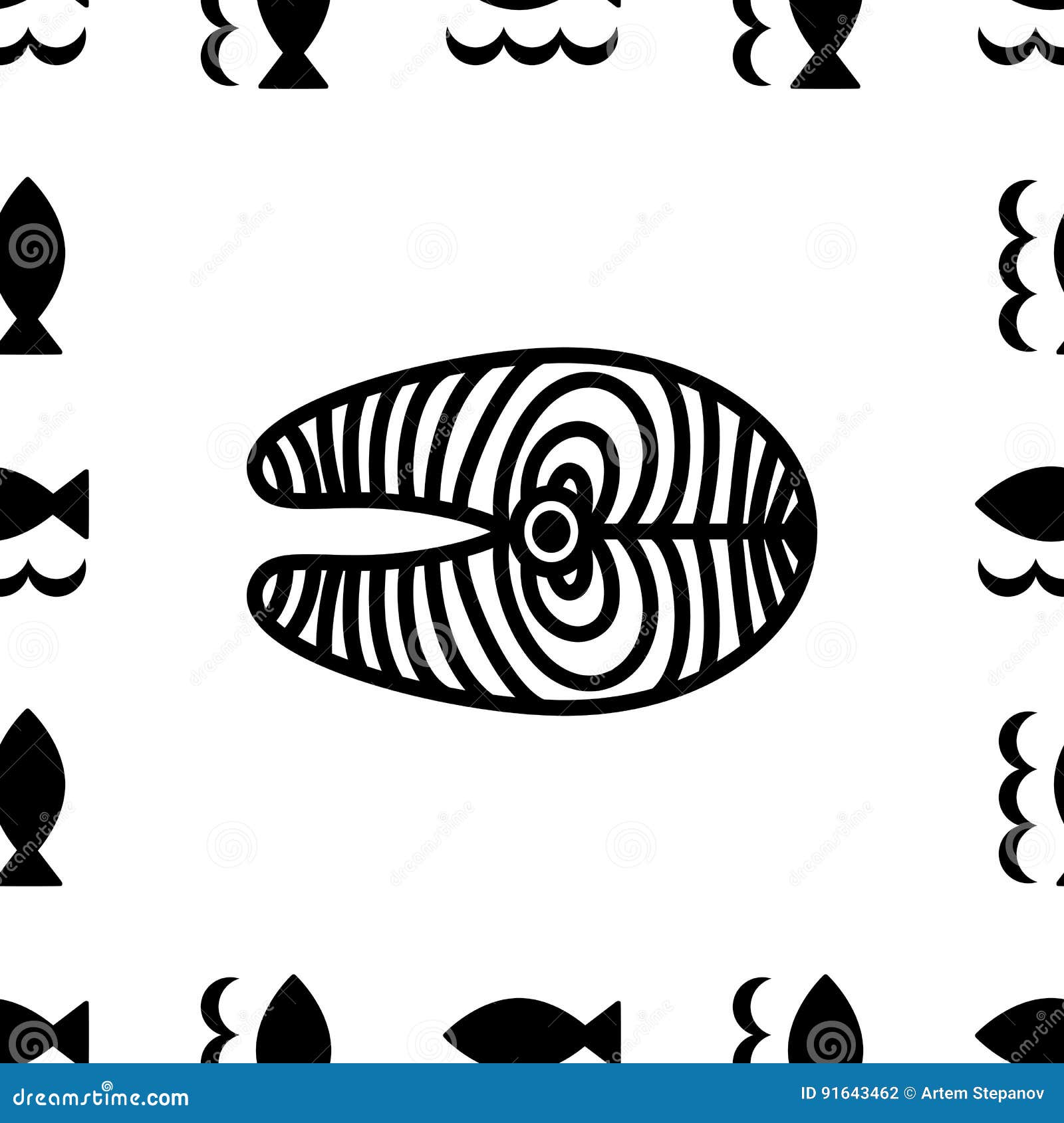 Fisksymbol eller logo vektor illustrationer. Illustration av teckning ...