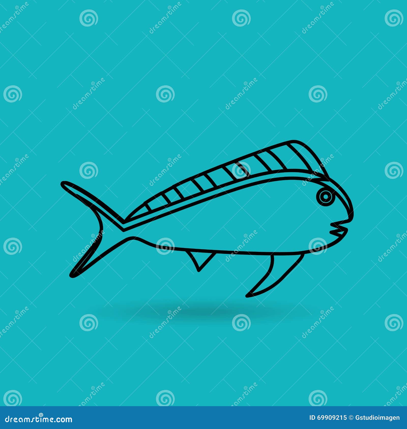 Fisksymbolsdesign stock illustrationer. Illustration av isolerat - 69909215