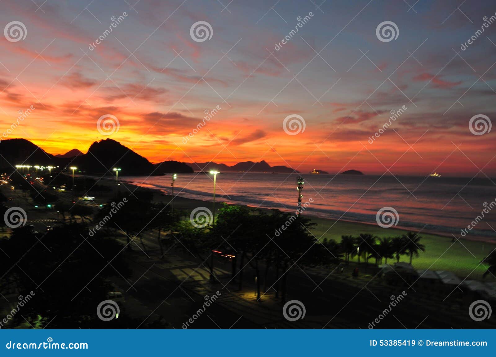 Fisrt sunset in Rio stock image. Image of janeiro, atlantic - 53385419