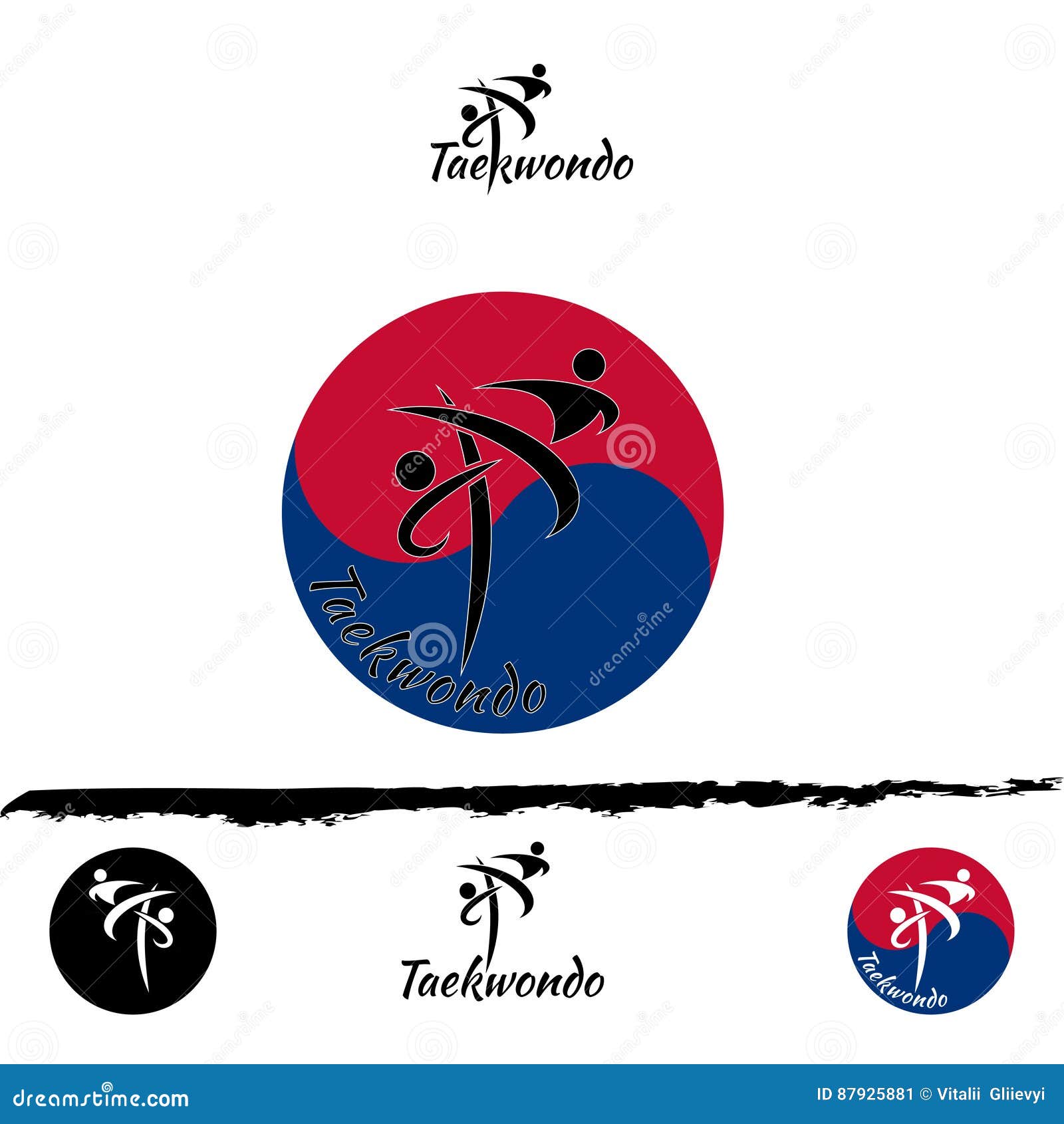 Fissi Il Logo Del Taekwondo Illustrazione Vettoriale - Illustrazione di ...